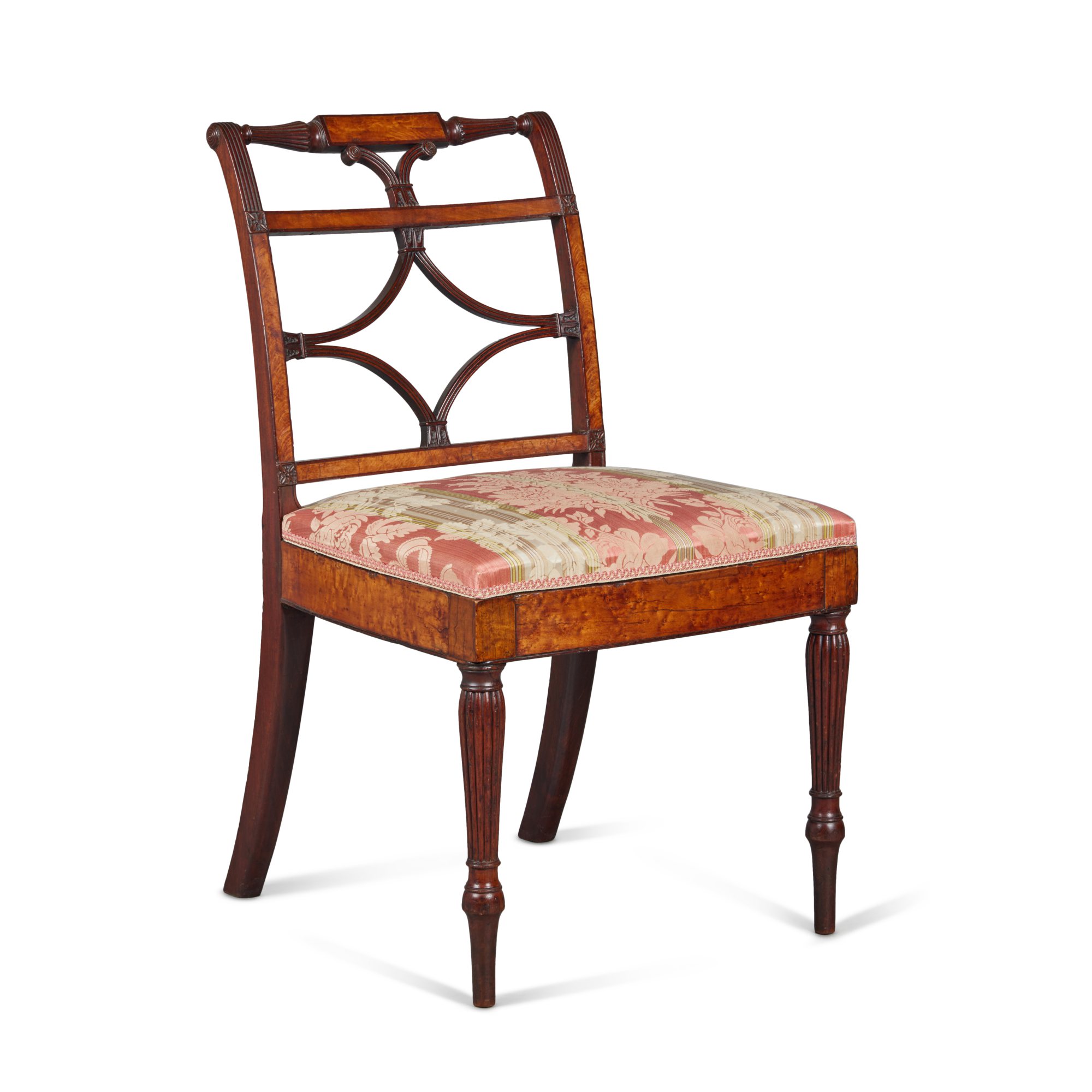 An Important Federal Figured Maple and Birchwood Veneered And Inlaid ...