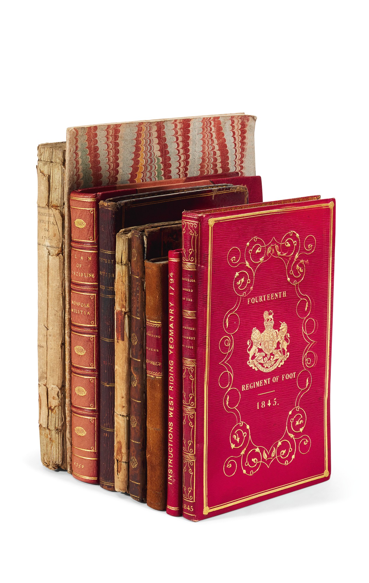 Regimental works, 9 volumes in English, eighteenth and nineteenth ...