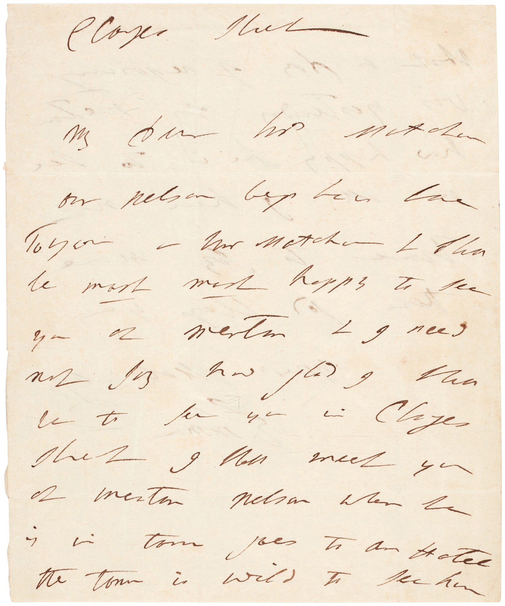 Viscount Horatio Nelson and Emma Hamilton | two autograph letters ...