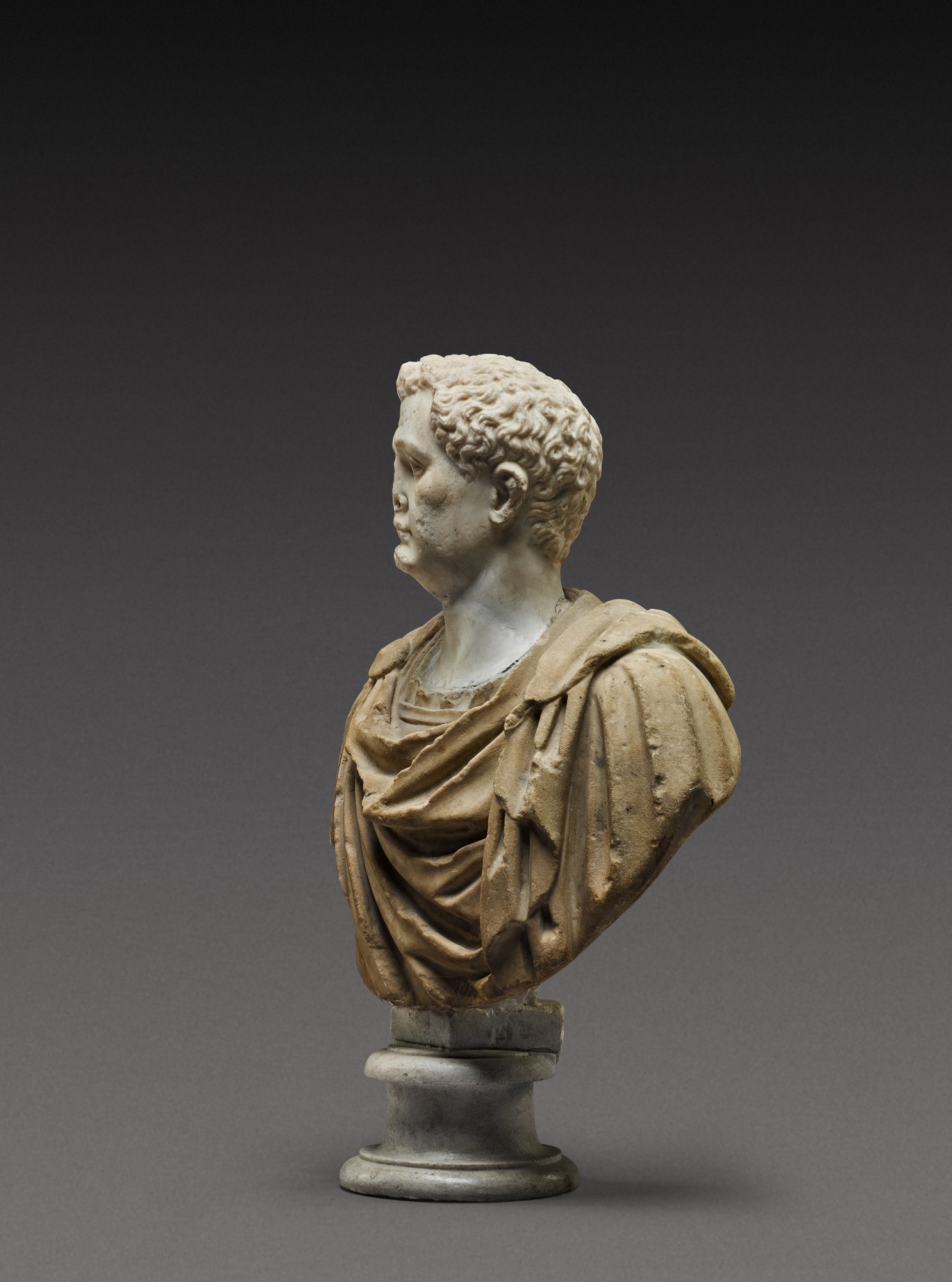A Roman Marble Portrait Bust of a Man, the head circa A.D. 80, the ...