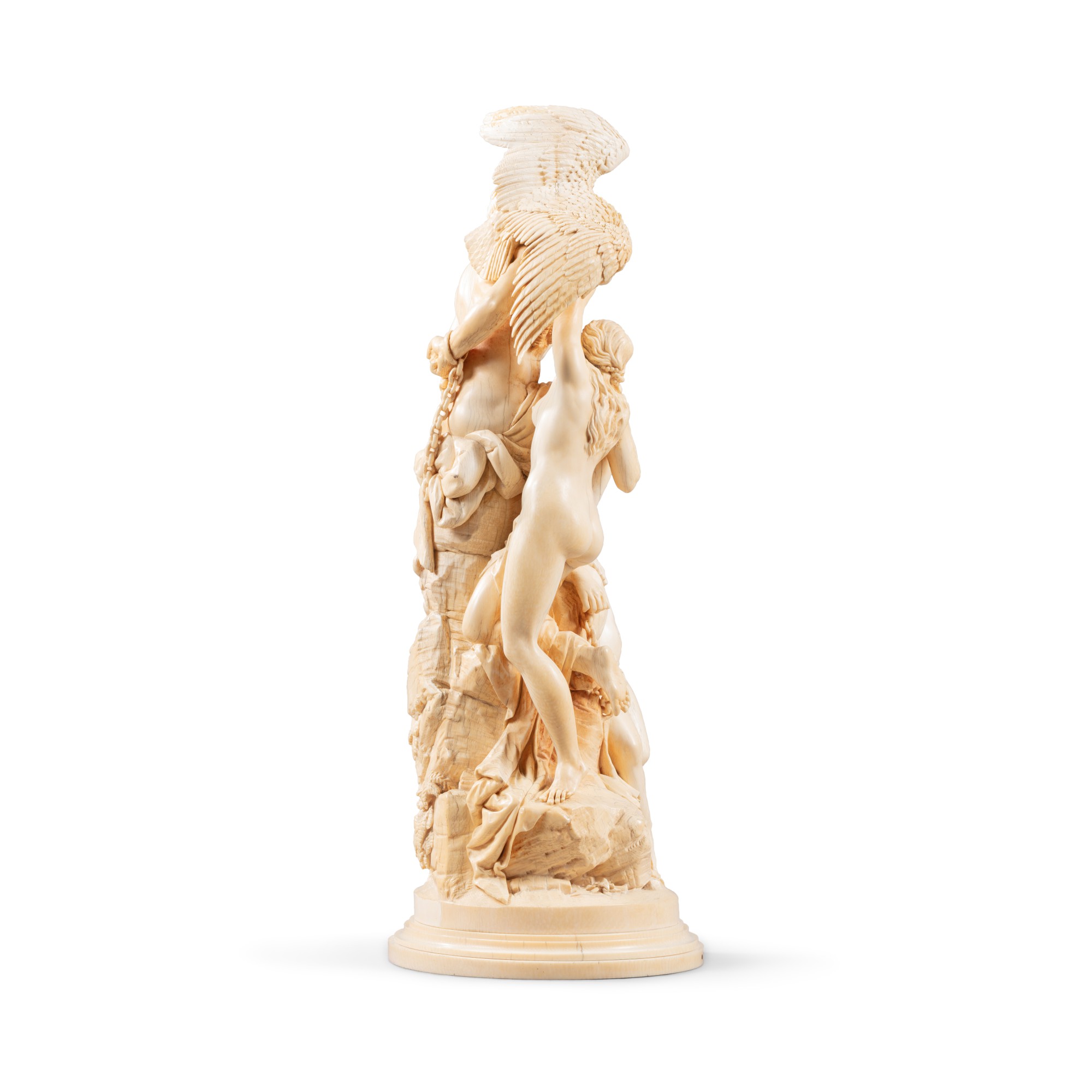 A French ivory group of Prometheus bound and the Oceanids, after Eduard ...