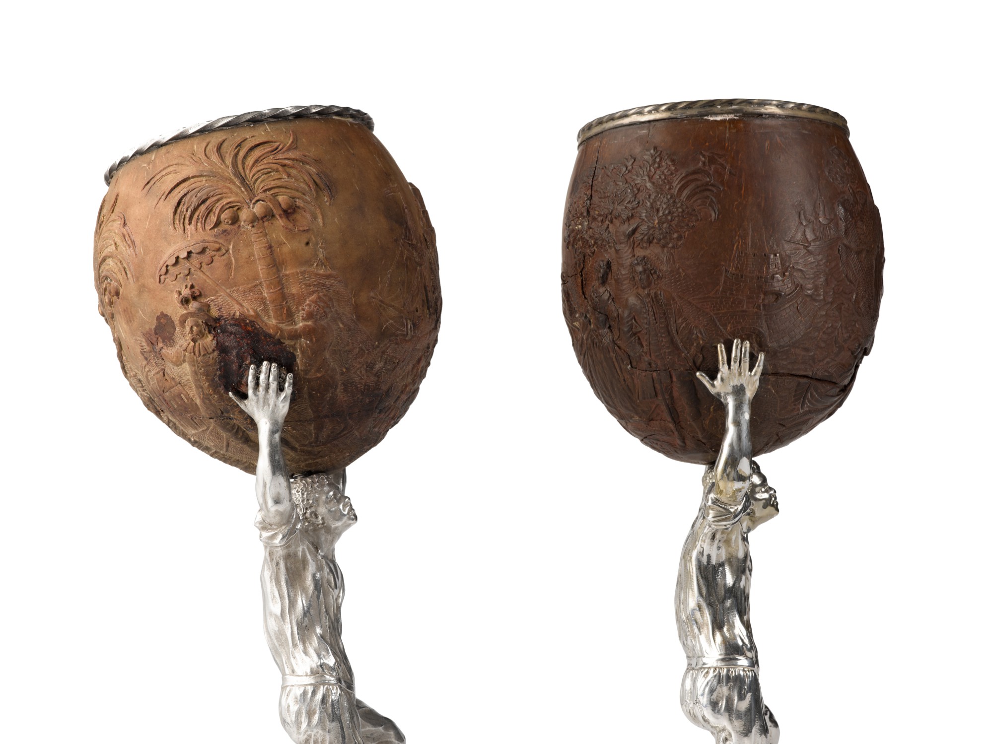 A Pair of Georgian Silver-Mounted Coconut Cups, Circa 1745 | European ...