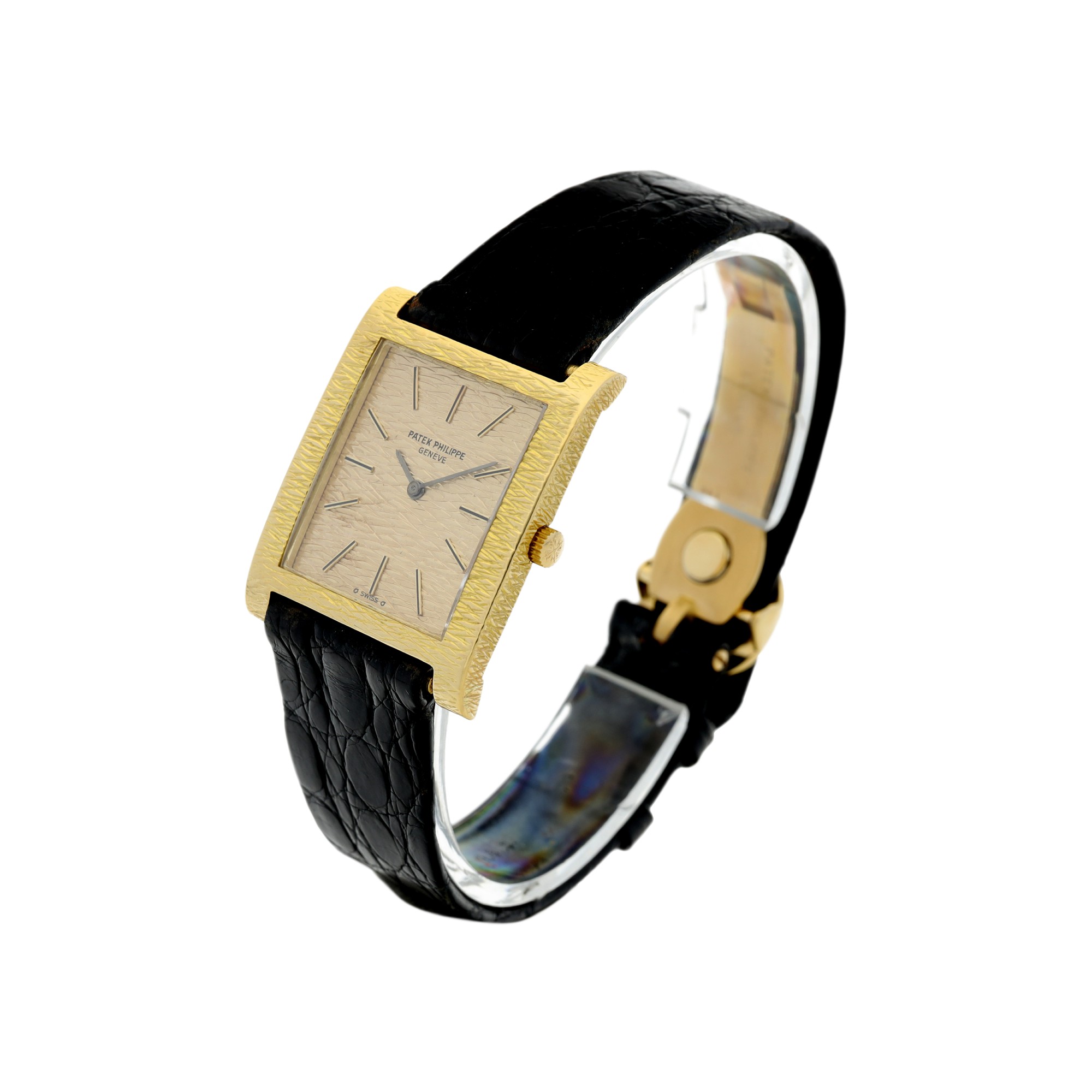 PATEK PHILIPPE | REFERENCE 3553 A YELLOW GOLD RECTANGULAR WRISTWATCH ...