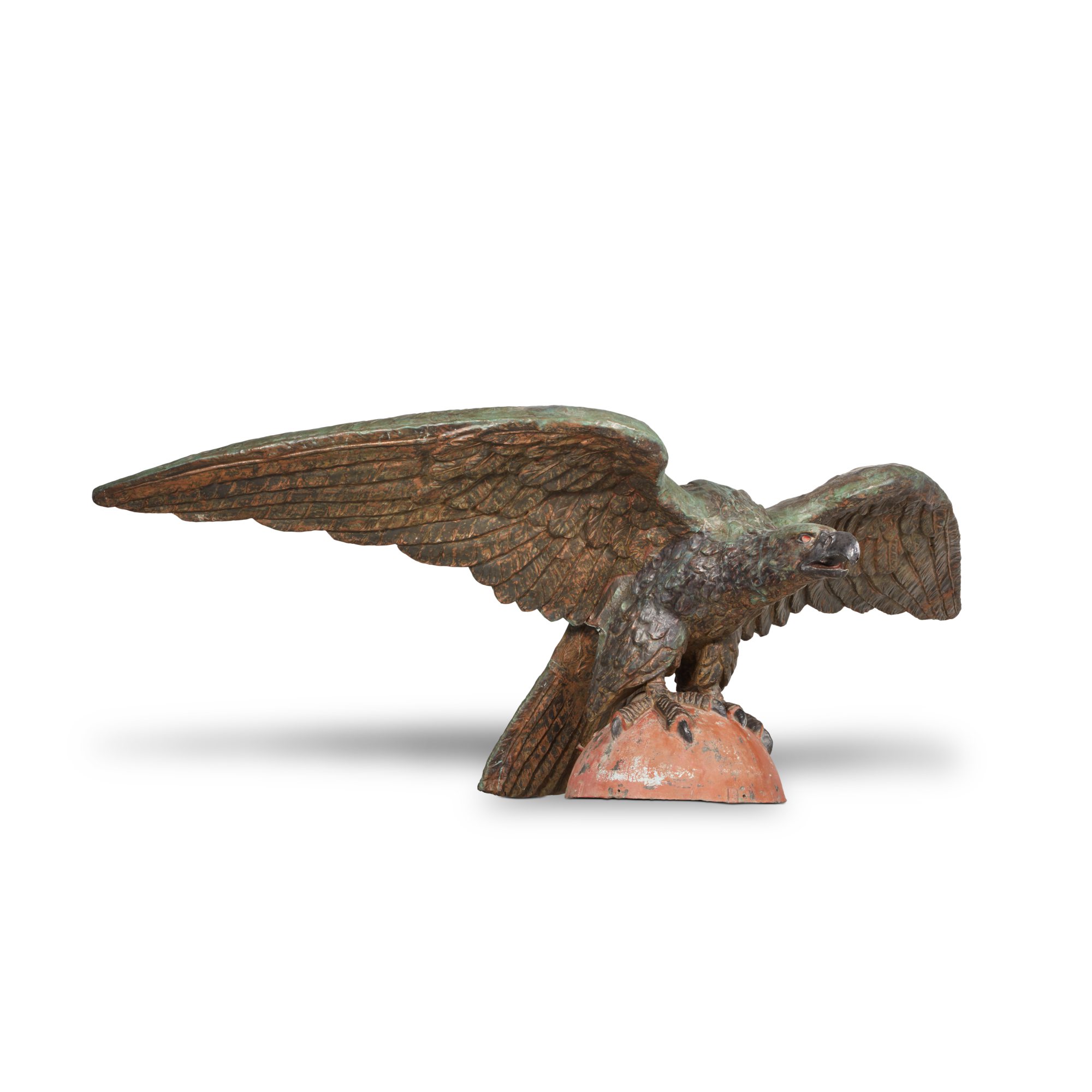 An Impressive Over-Life-Sized Copper Model of an Eagle, Late 19th/Early ...