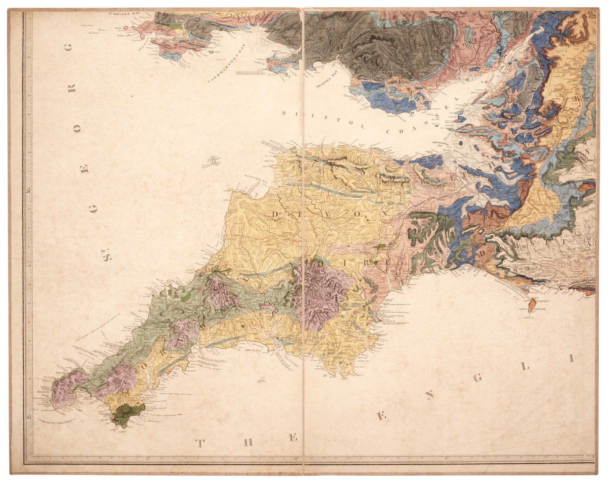George Bellas Greenough | A Geological Map of England and Wales ...