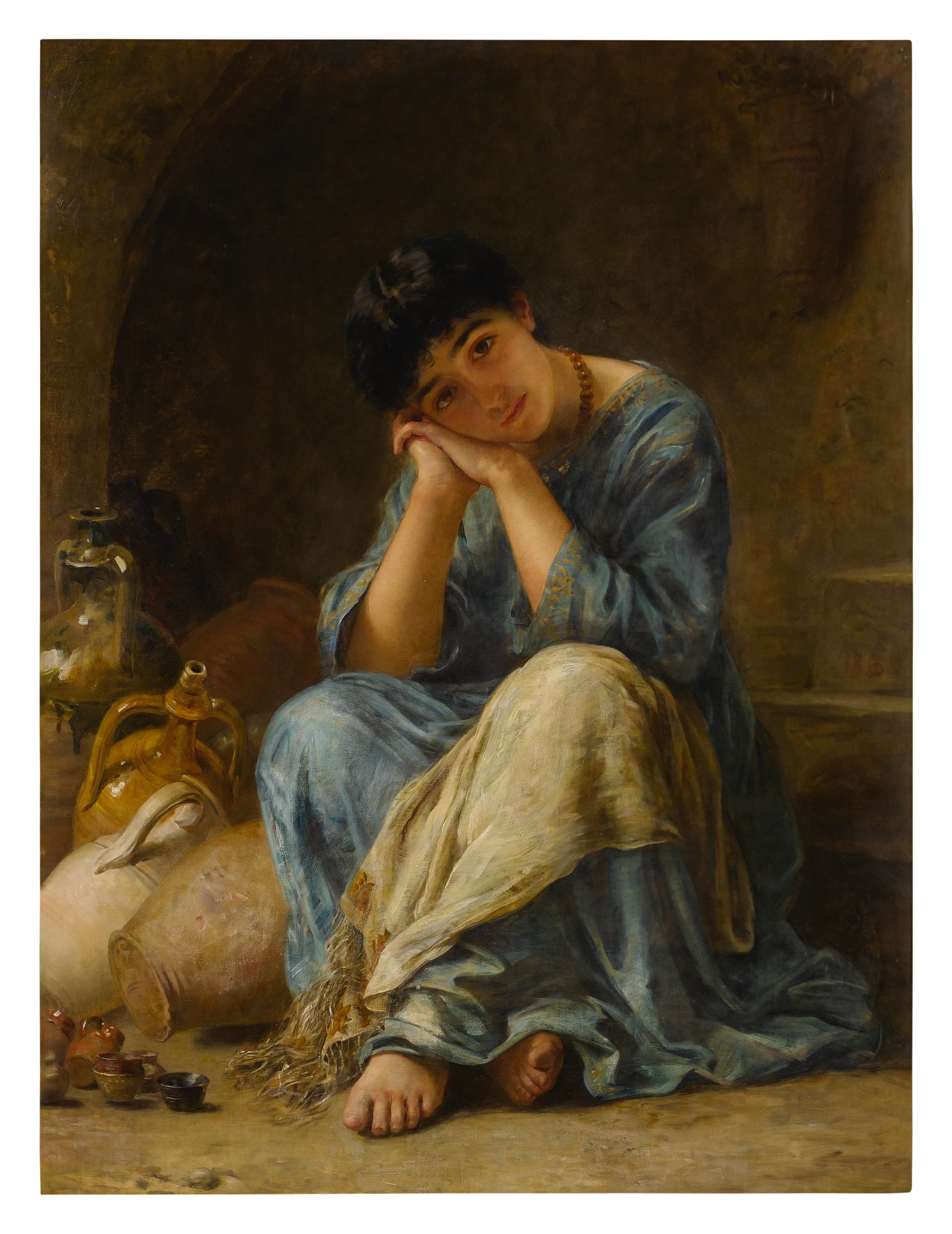 EDWIN LONG | THE IONIAN POTTERY SELLER | European Paintings, Drawings ...