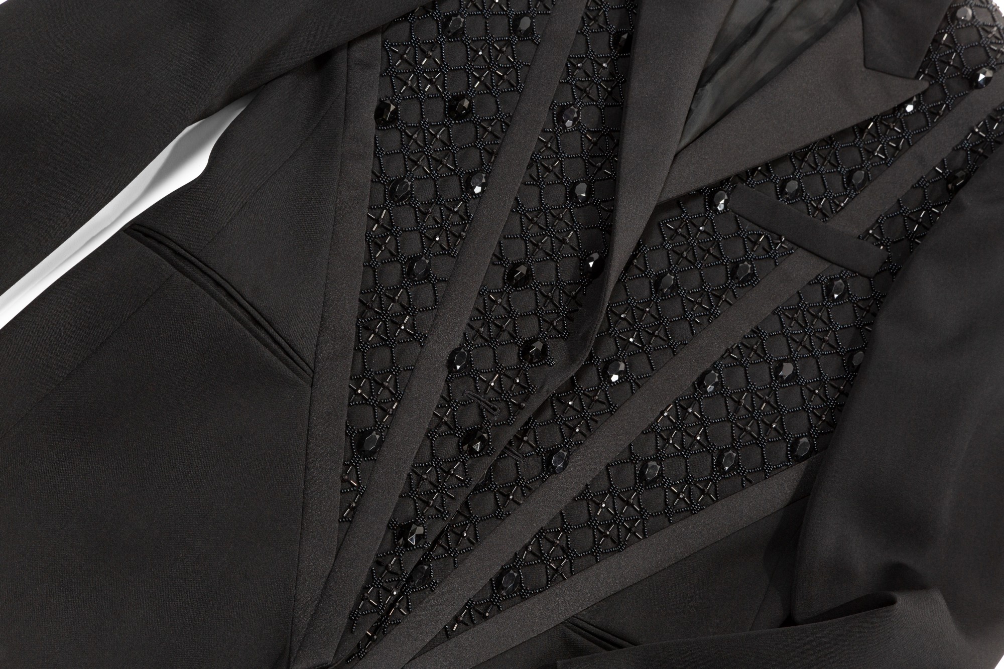 Dior Homme Black Wool Tuxedo Jacket | Dior Homme Veste du soir | KARL ...