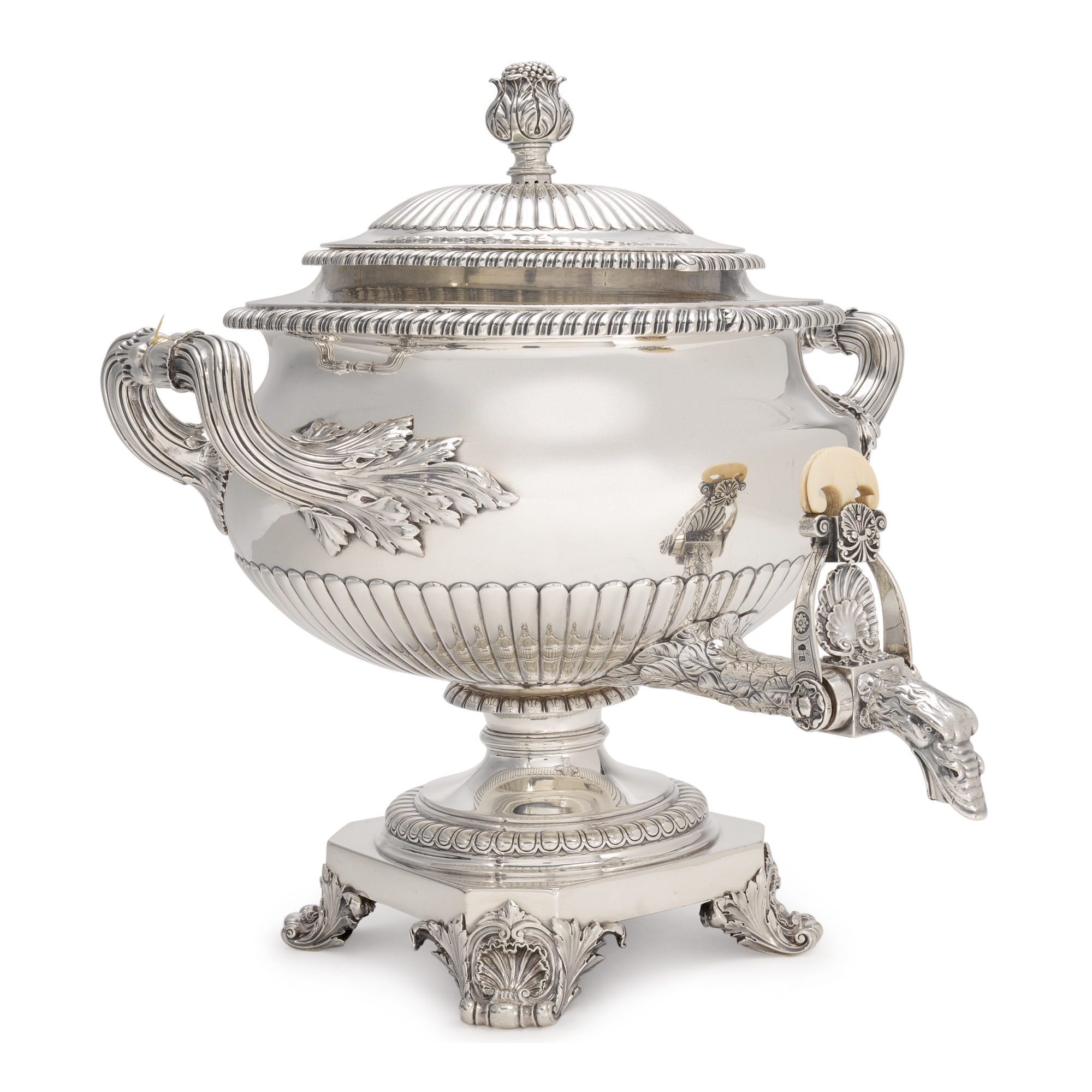 A REGENCY SILVER TEA URN, PAUL STORR, LONDON, 1818 | Style: Silver ...