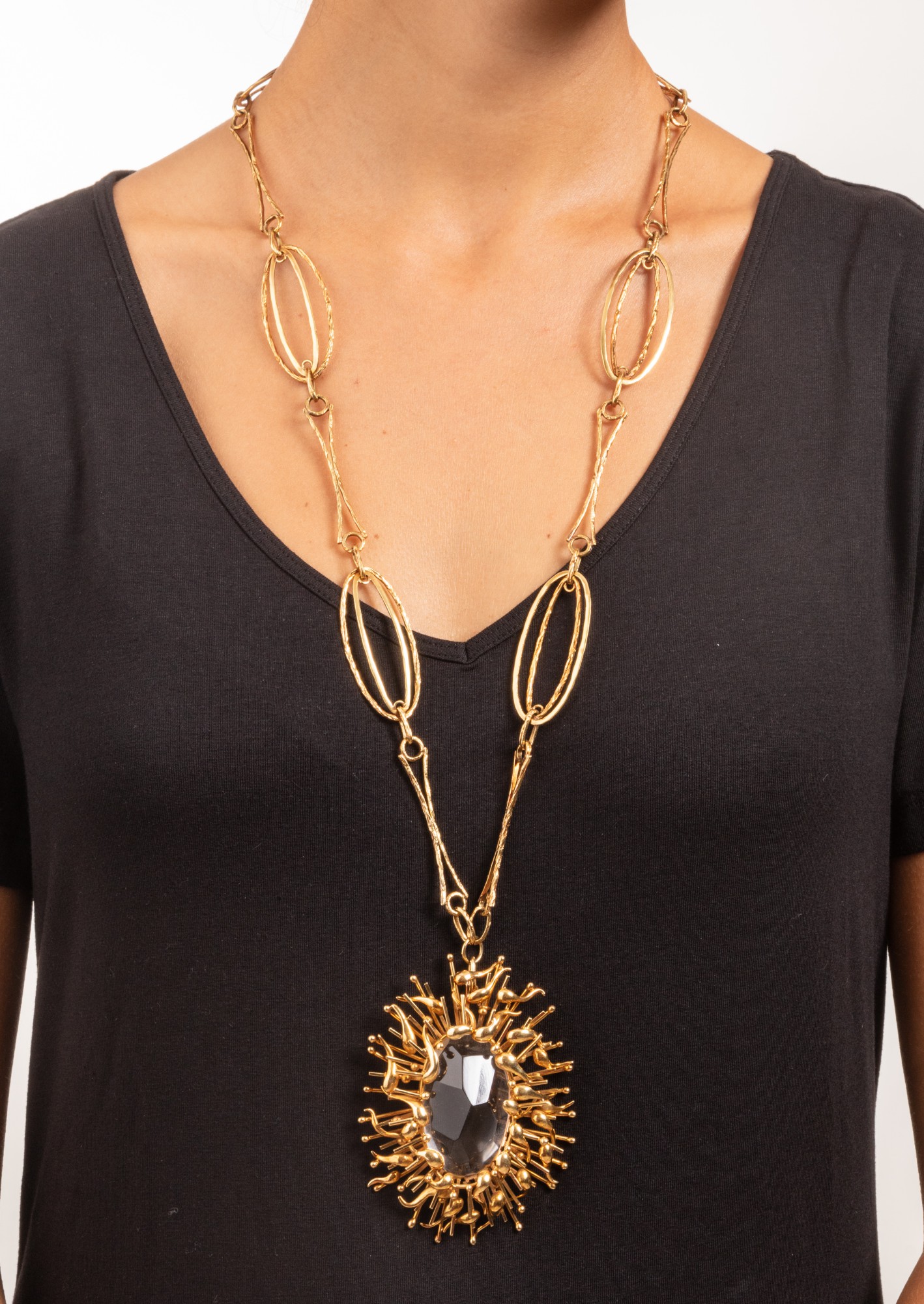 Lalaounis | Collier cristal de roche et or | Rock crystal and gold ...