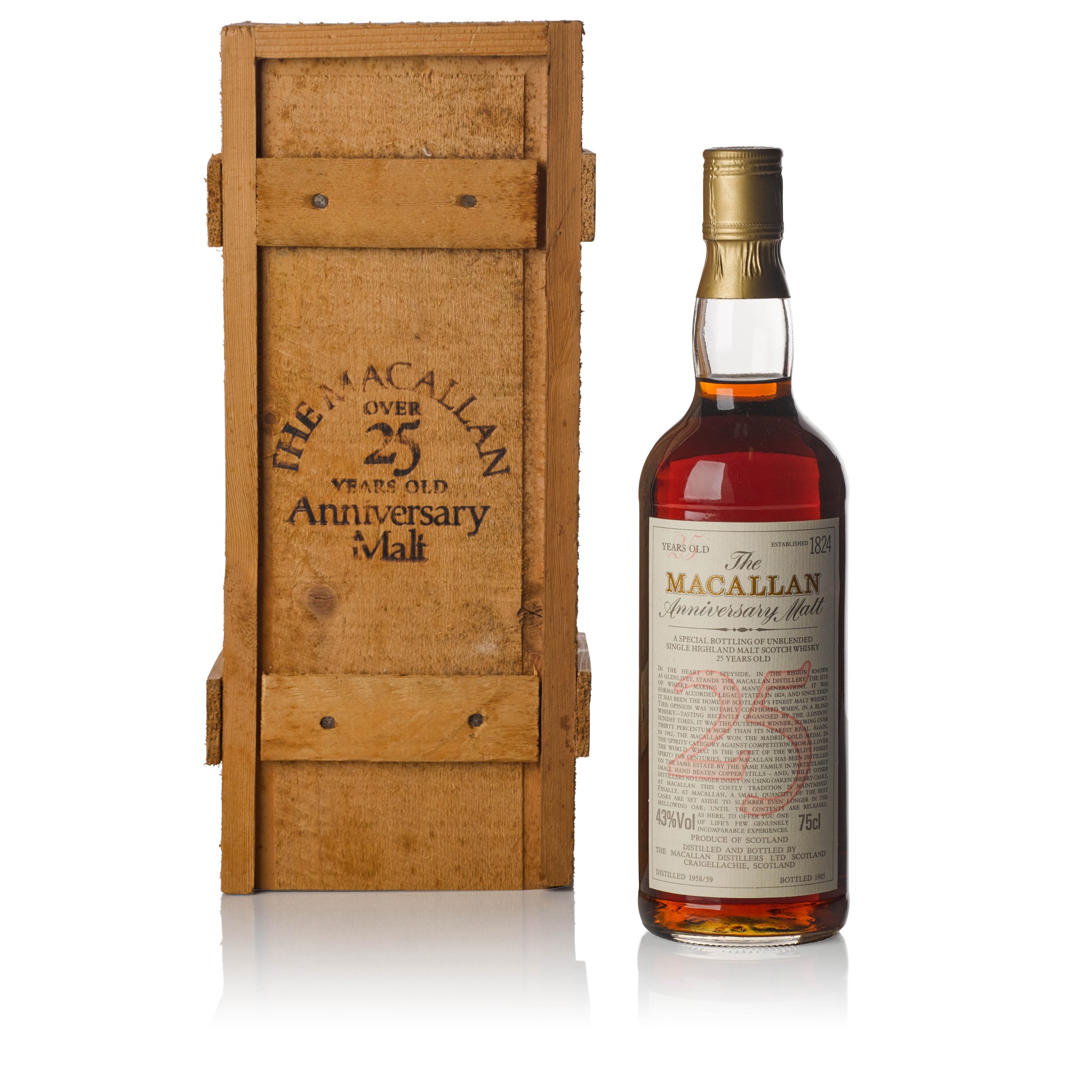 The Macallan 25 Year Old Anniversary Malt 1958 and 1959 43.0 abv | The ...