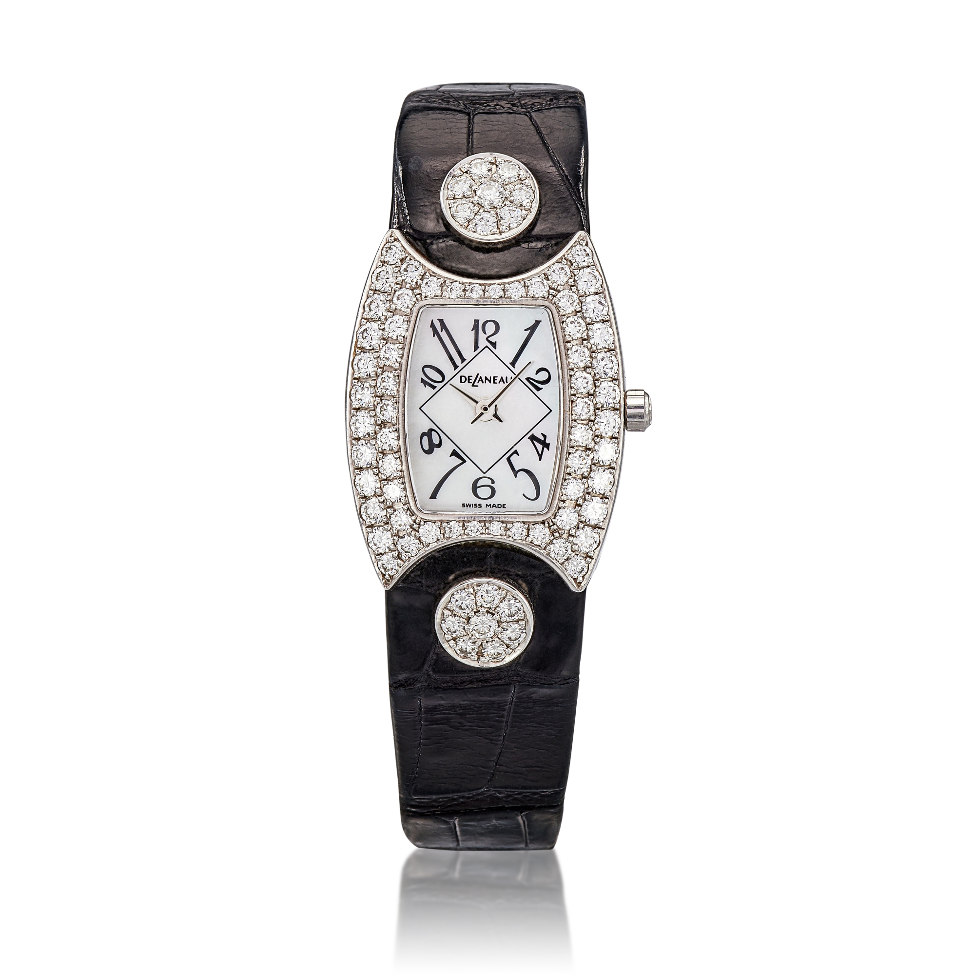 Delaneau First Lady Reference L-867, A White Gold Diamond Quartz ...