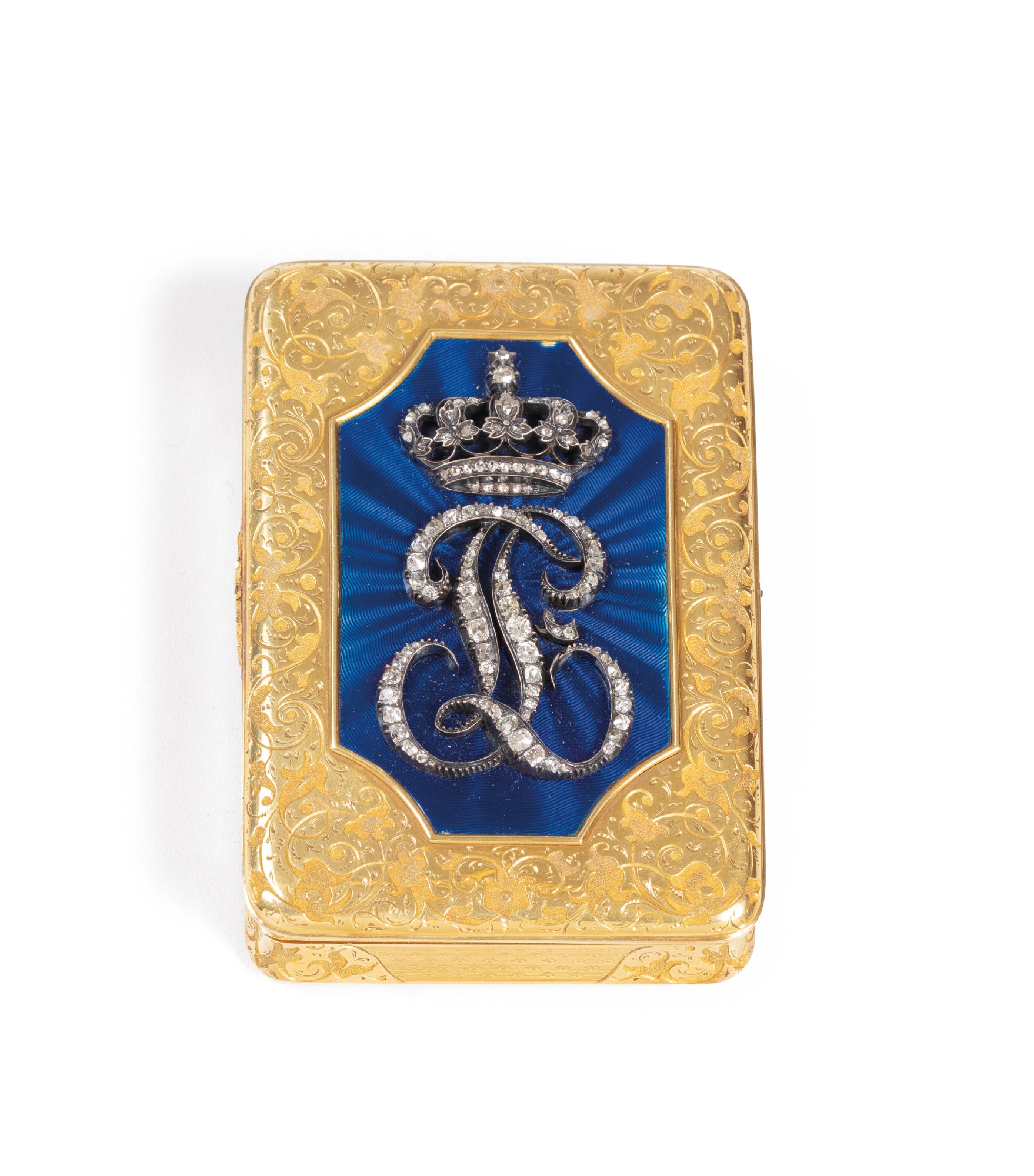 A jewelled gold and enamel Royal presentation box, Paris, circa 1835 ...