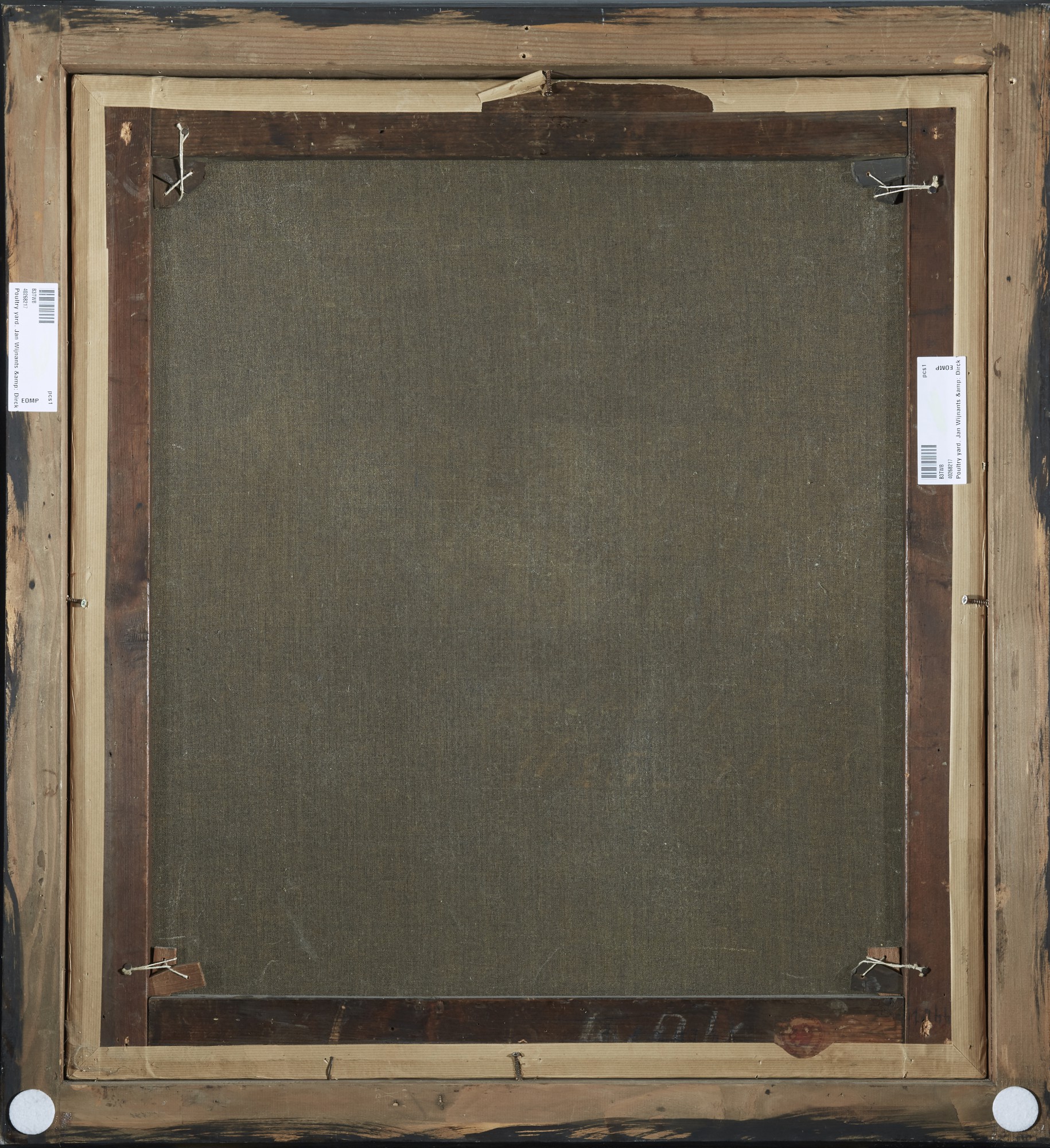 DIRCK WIJNTRACK | POULTRY YARD WITH TWO COCKS FIGHTING | The SØR Rusche ...