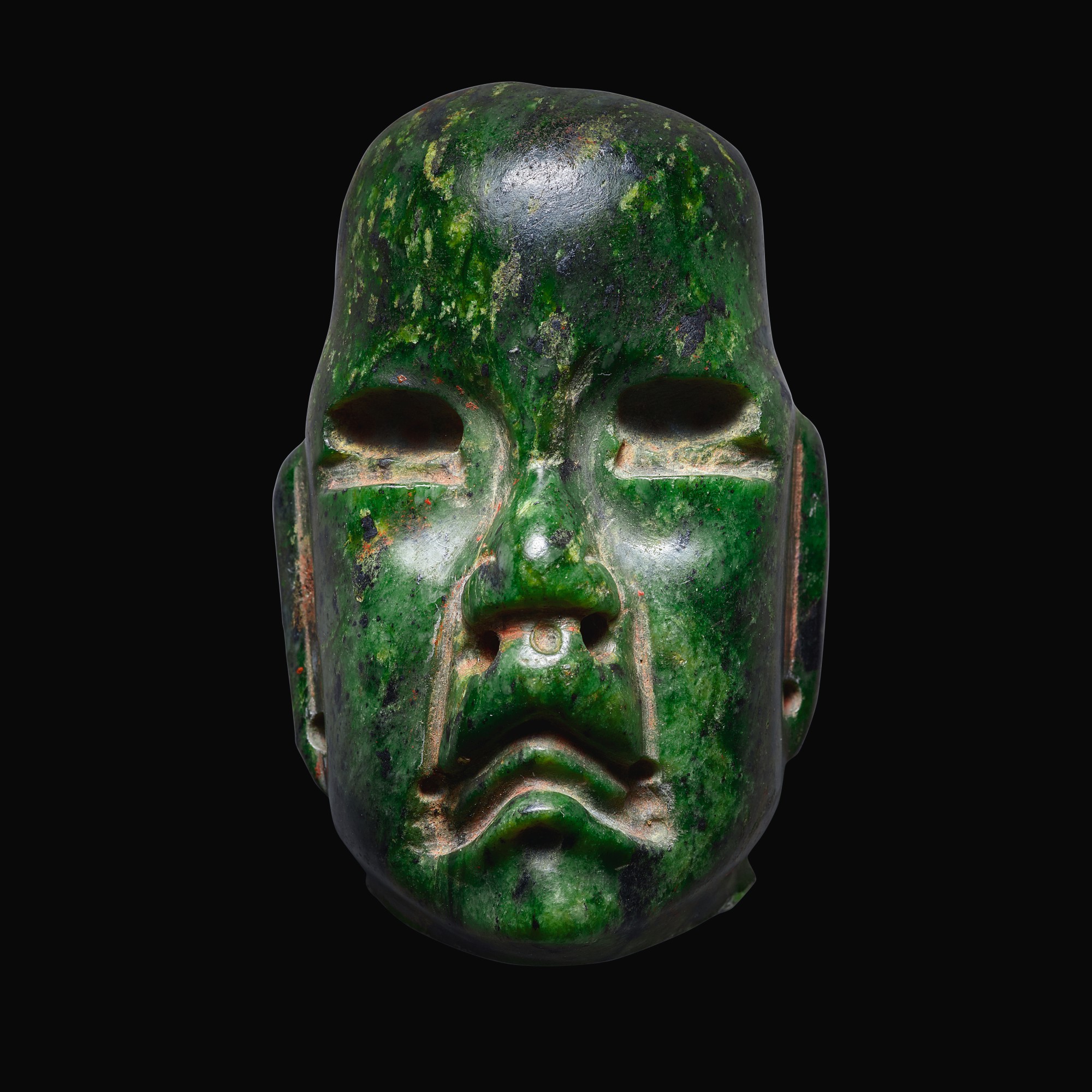 Olmec Greenstone Head, Middle Preclassic, circa 900 - 600 BC ...