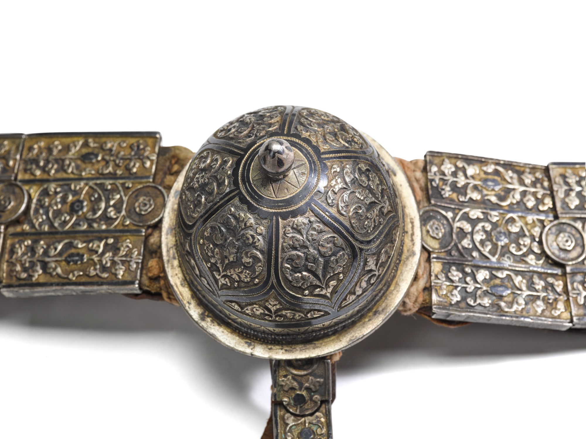 A set of Caucasian silver and niello horse trappings, signed by Usta ...