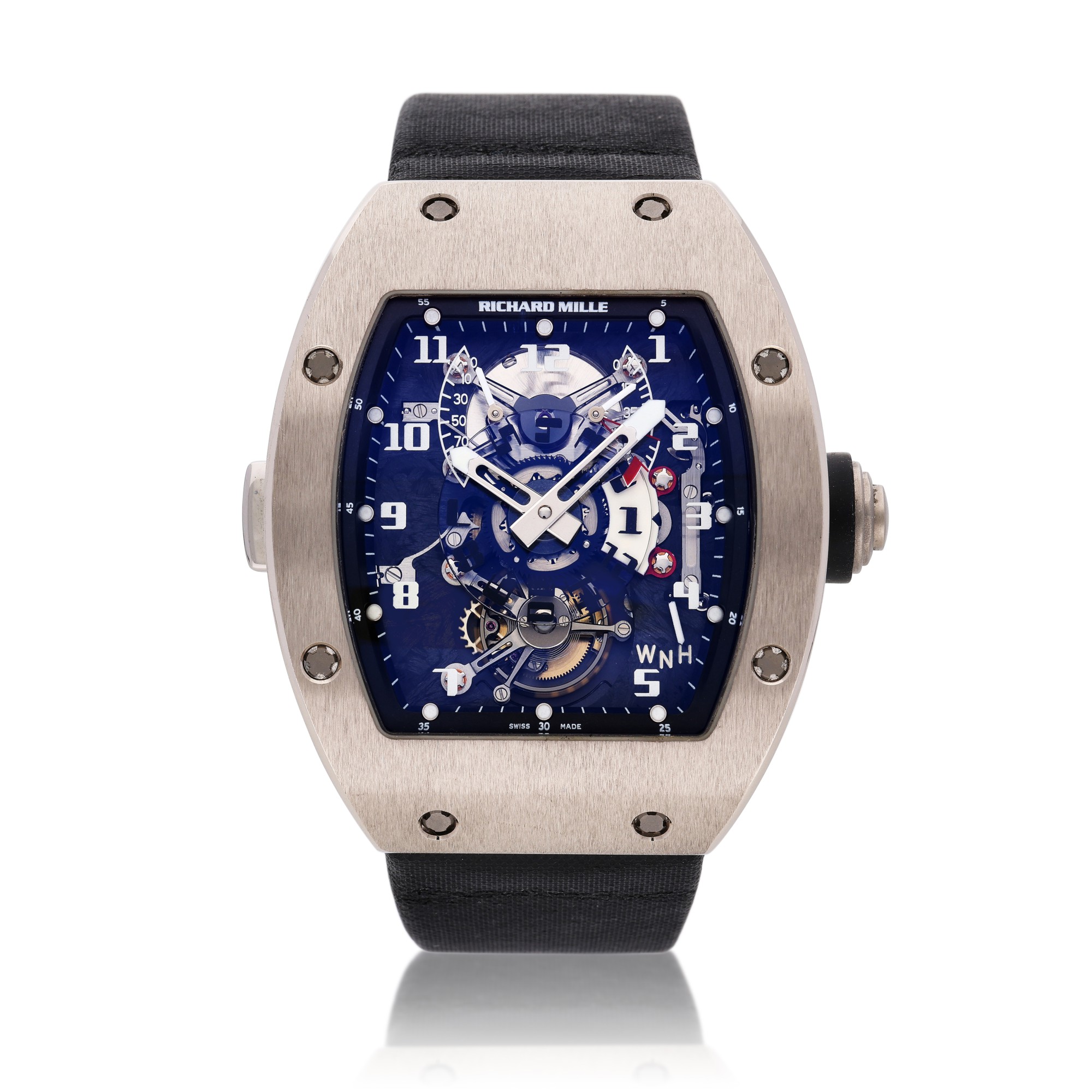 Reference RM003 AF WG | A white gold skeletonized dual time tourbillon ...