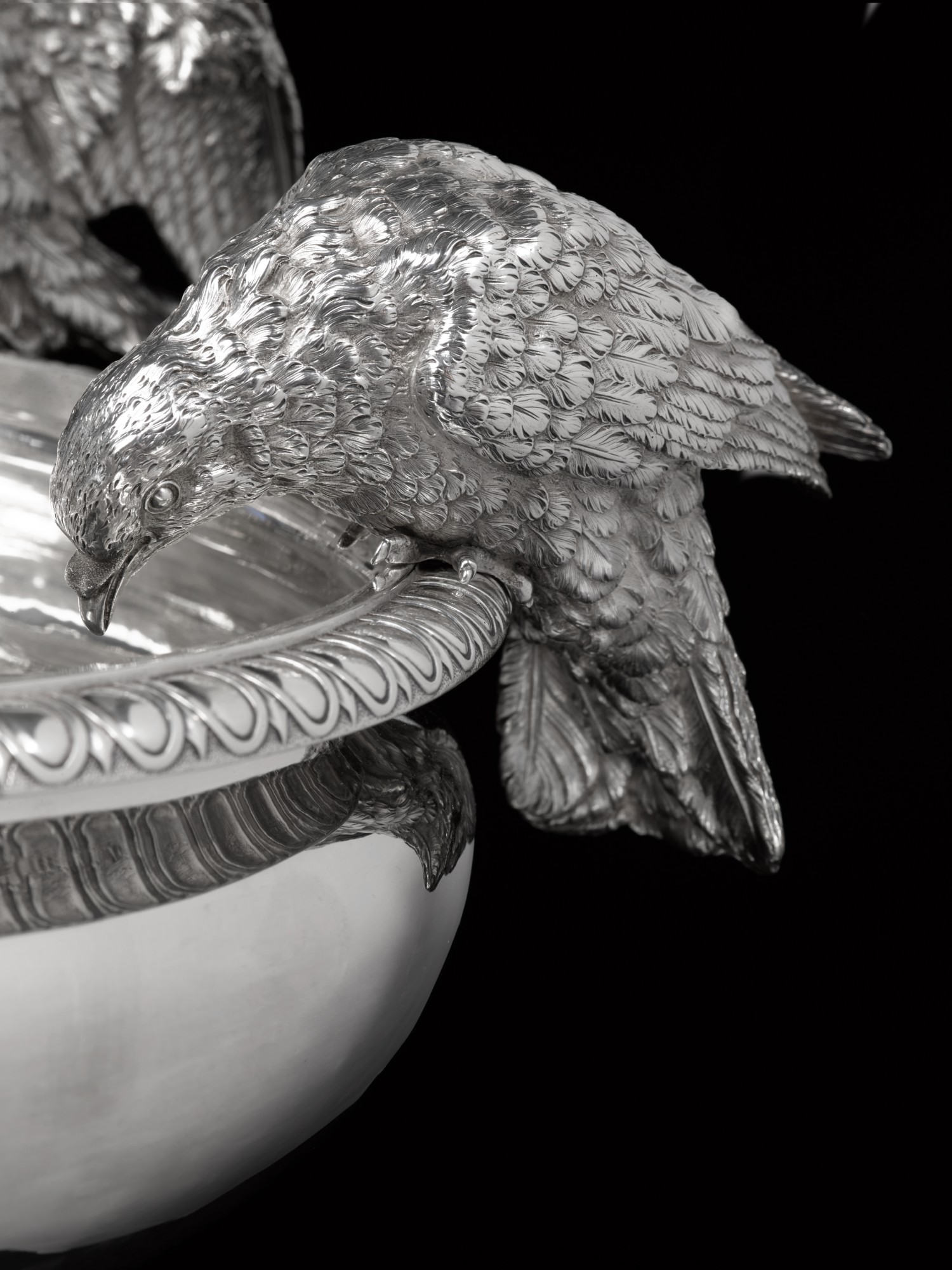 An impressive pair of Victorian 'Doves of Pliny' Silver Centerpieces ...