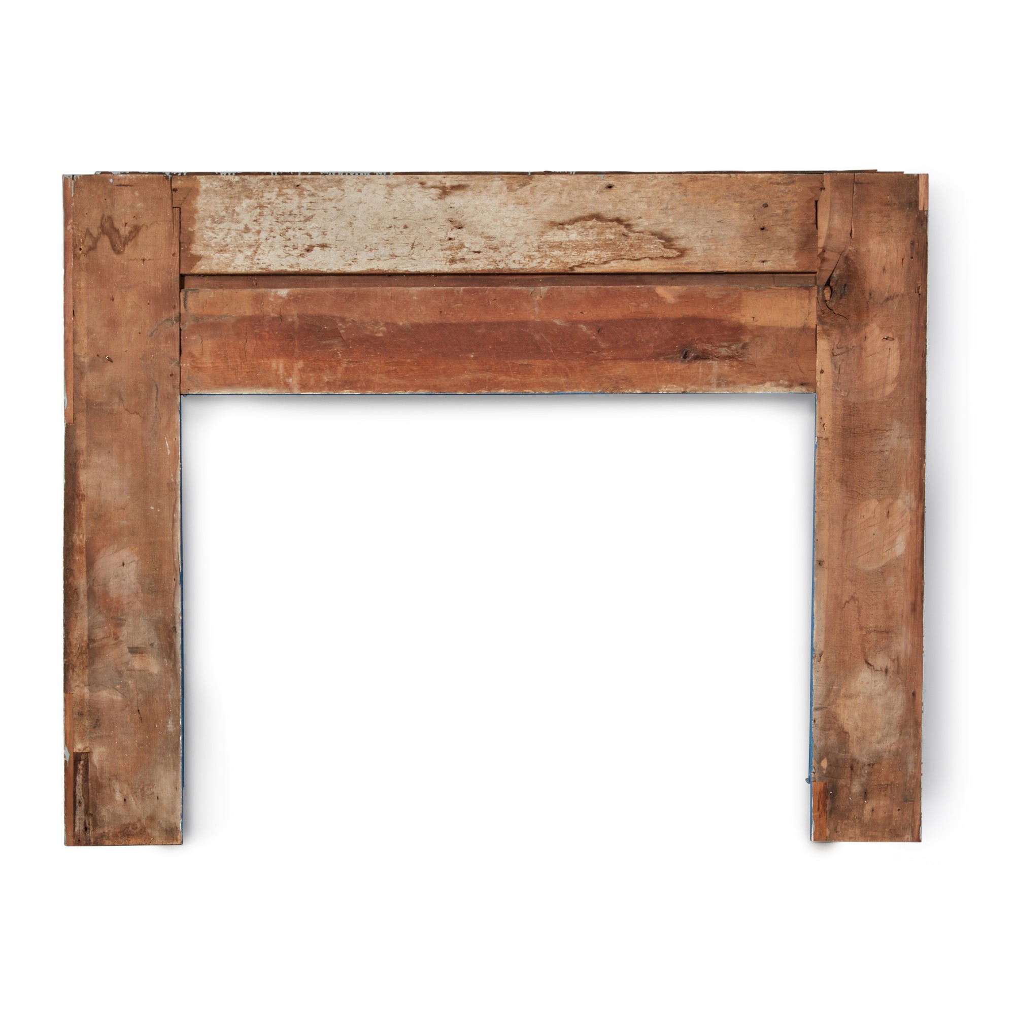 The Coppock House Very Rare Blue Painted Pine Parlor Fireplace Mantel ...