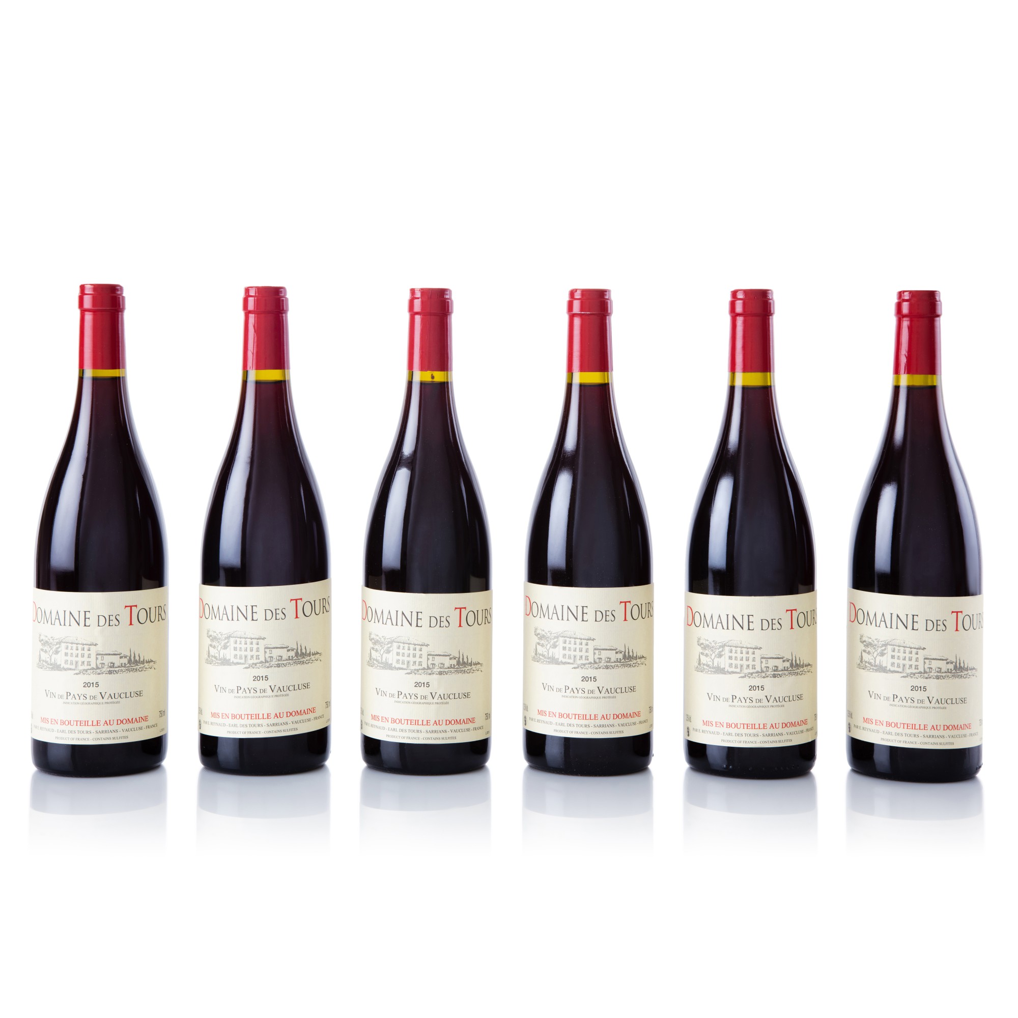 Domaine des Tours Vin de Pays de Vaucluse Rouge 2015 (6 BT) | Fine ...