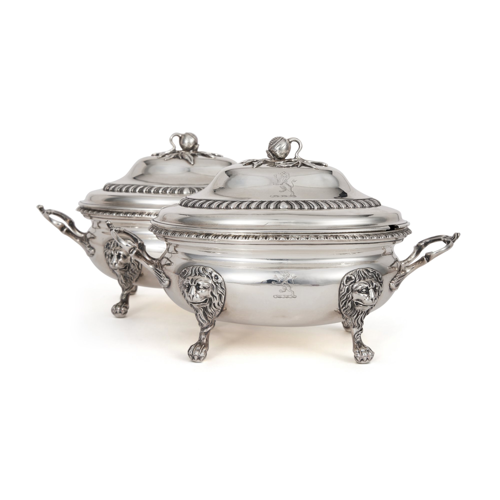 A Pair of George III Silver Sauce Tureens and Covers, Daniel Smith and ...