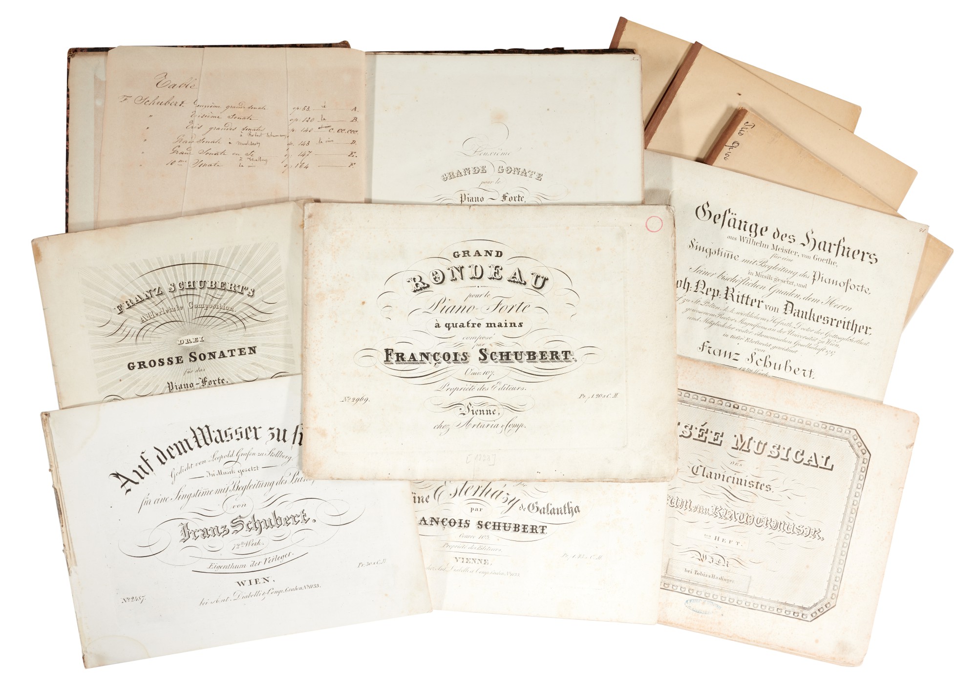 F. Schubert. Collection of first and early editions, C19th | Music and ...