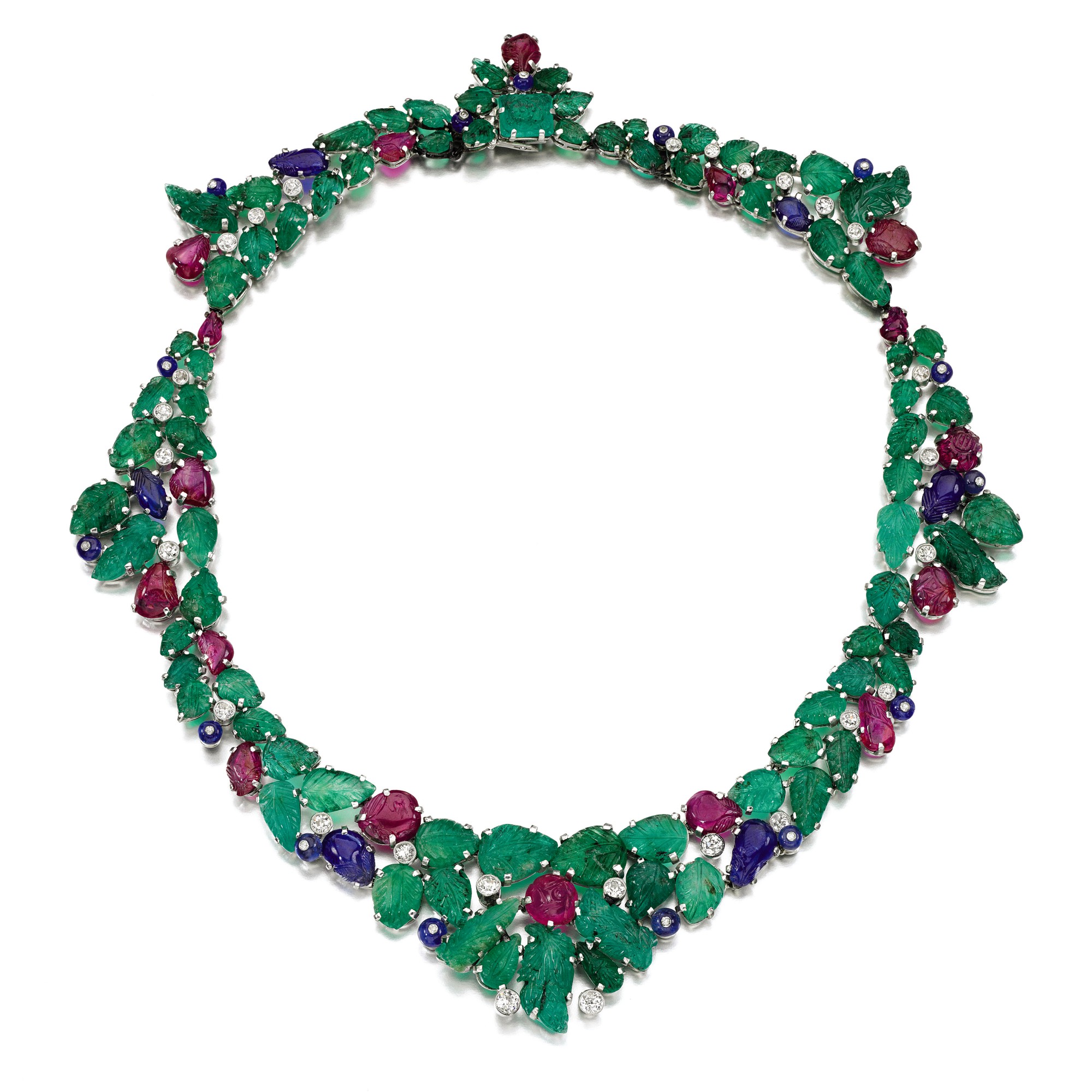 Gem set and diamond necklace, 1950s | The Family Collection of the late ...