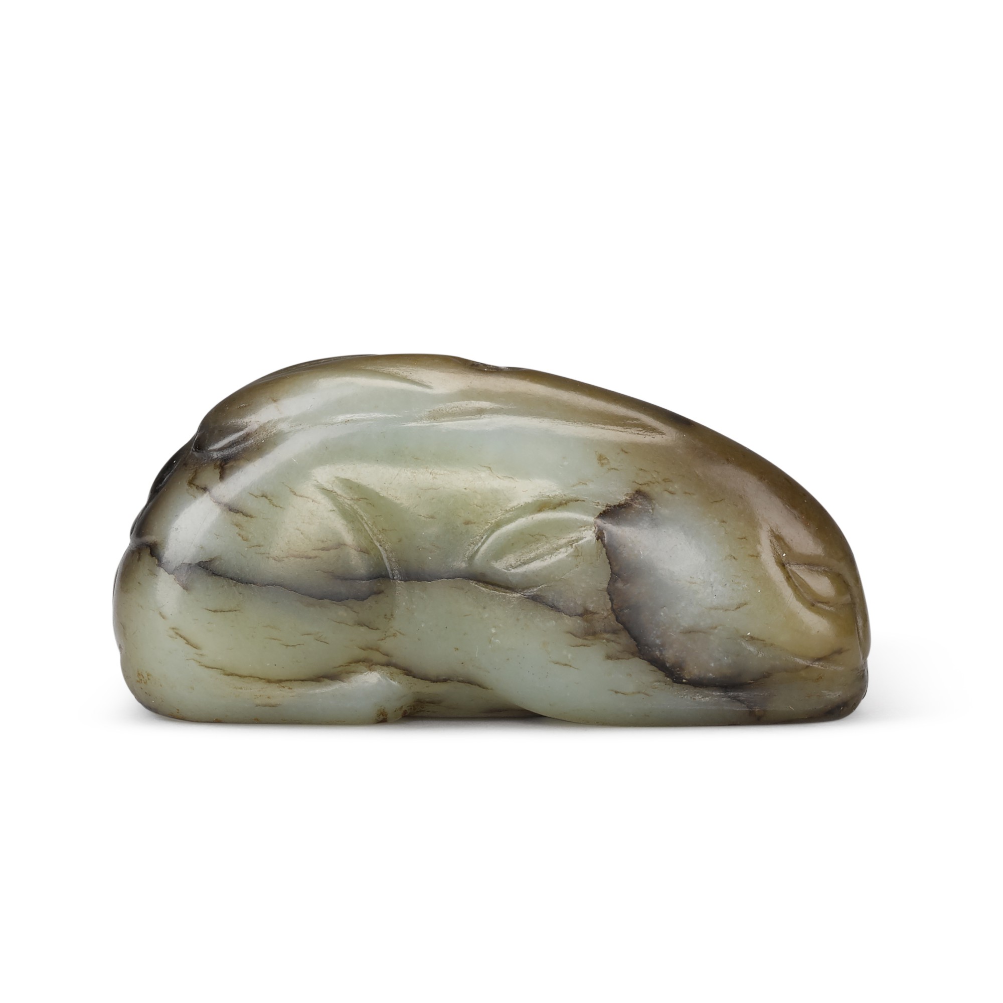 A celadon and black jade figure of a rabbit, Song/Ming dynasty | 宋/明 玉兔 ...