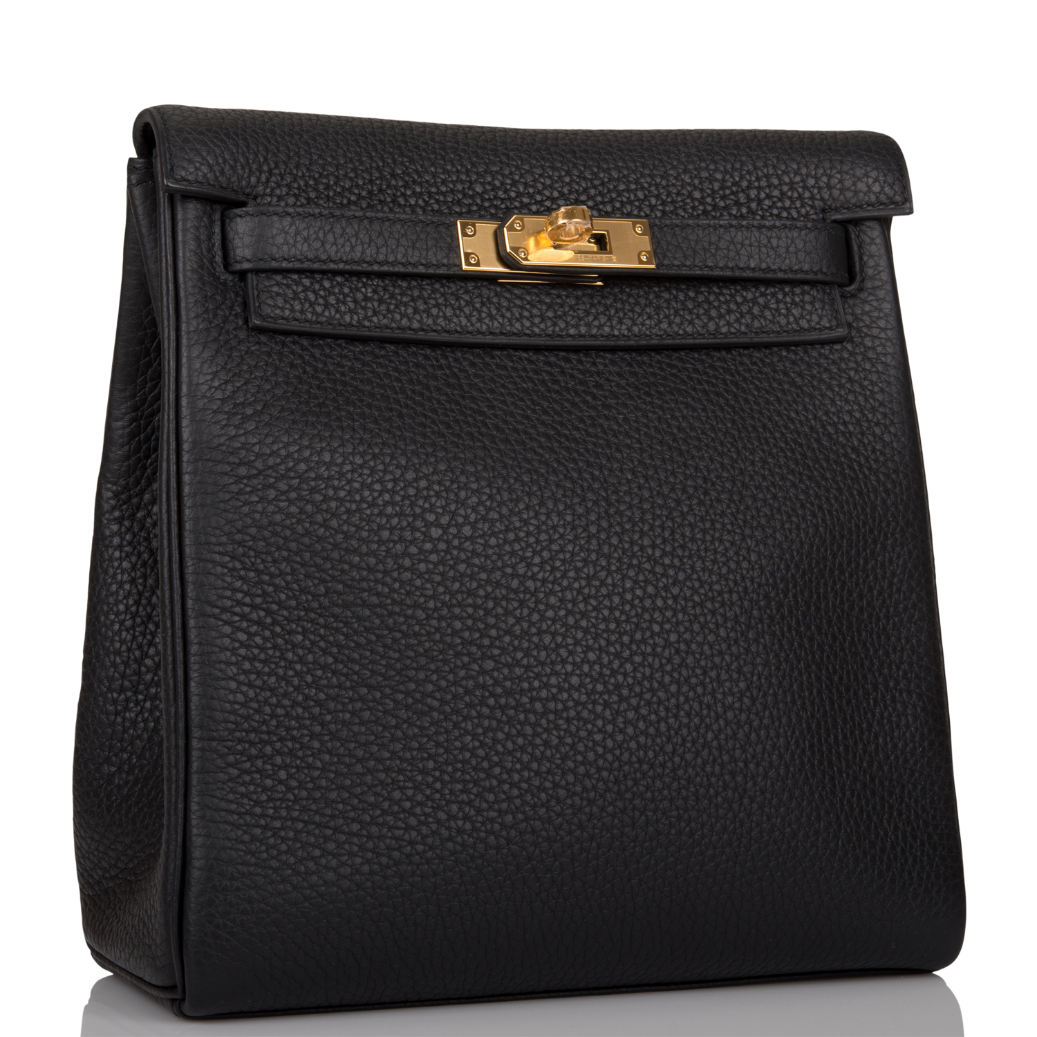 Black Clemence Leather Kelly Ado II Backpack Gold Hardware, 2020 ...