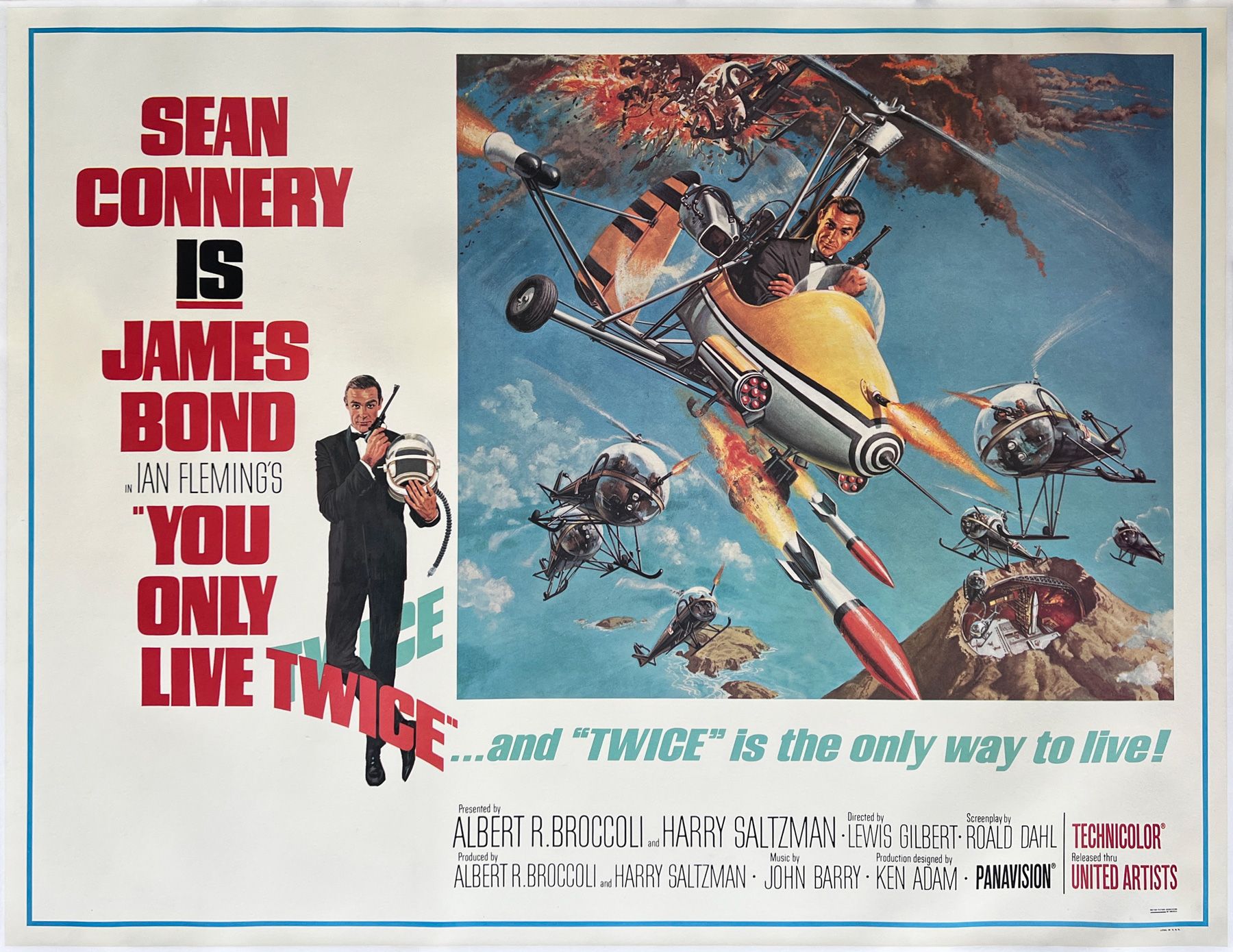 Robert E. McGinnis Vintage James Bond You Only Live Twice Movie Poster ...