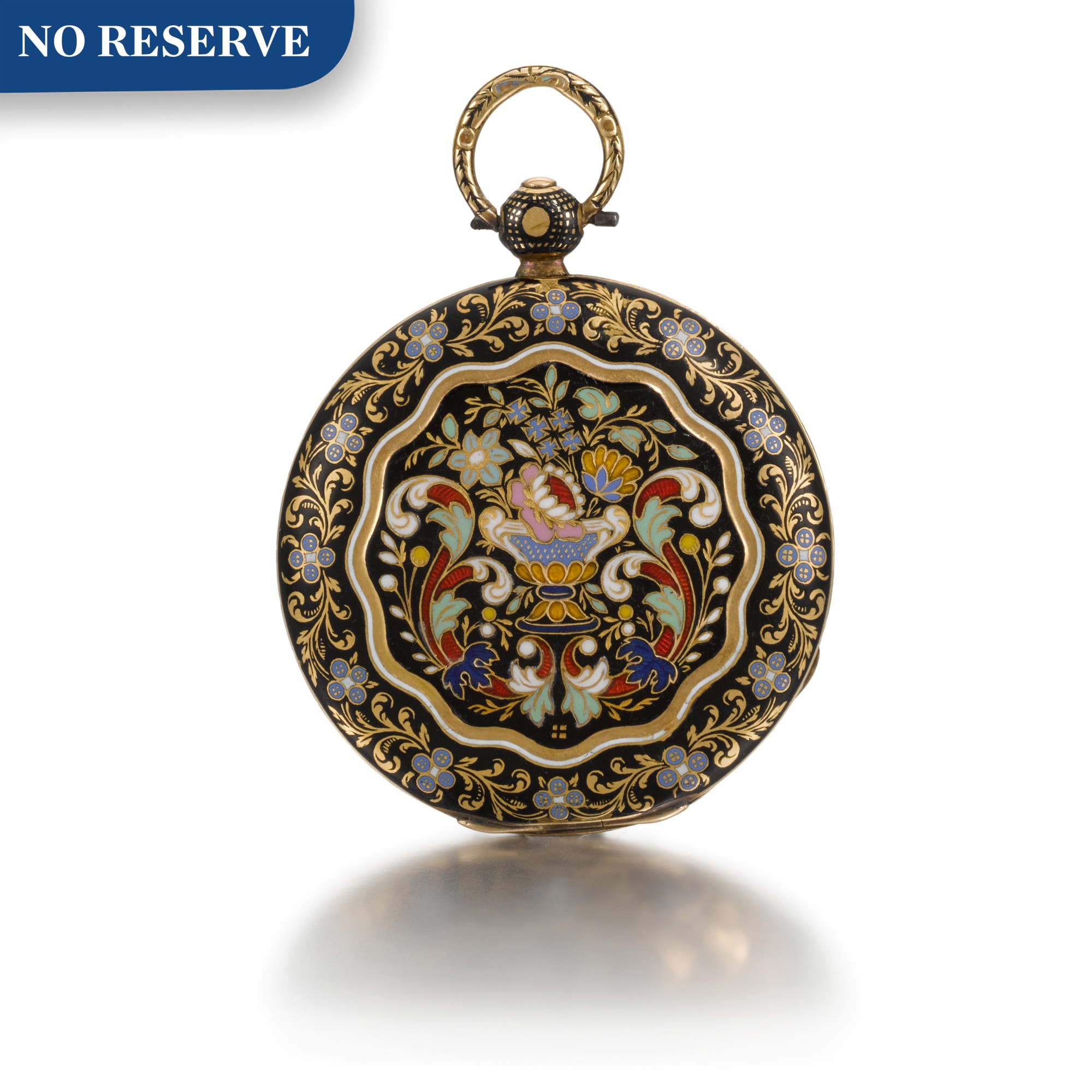 JN AE GAUD À GENÈVE | A LADY'S GOLD AND CLOISSONÉ ENAMEL HUNTING CASED ...