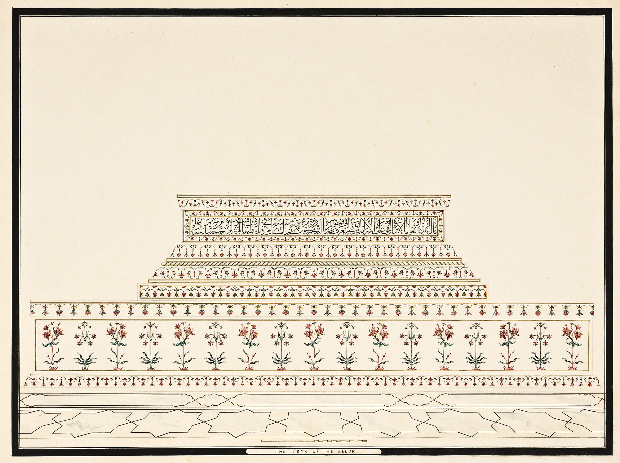 THE TOMB OF MUMTAZ MAHAL IN THE TAJ MAHAL, INDIA, AGRA, COMPANY SCHOOL ...