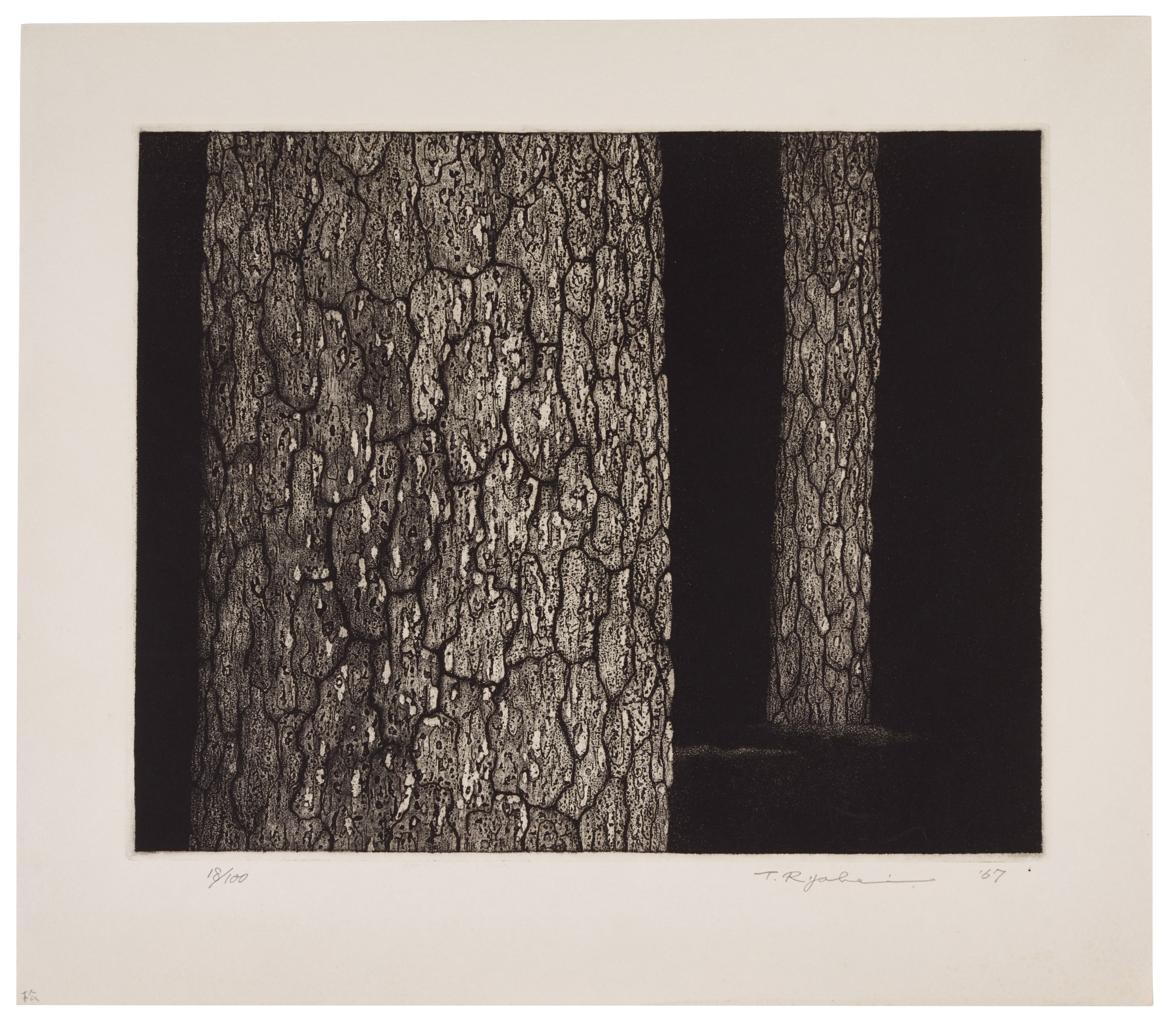 Tanaka Ryohei (1933-2019) Six etchings and a preliminary sketch (shita ...
