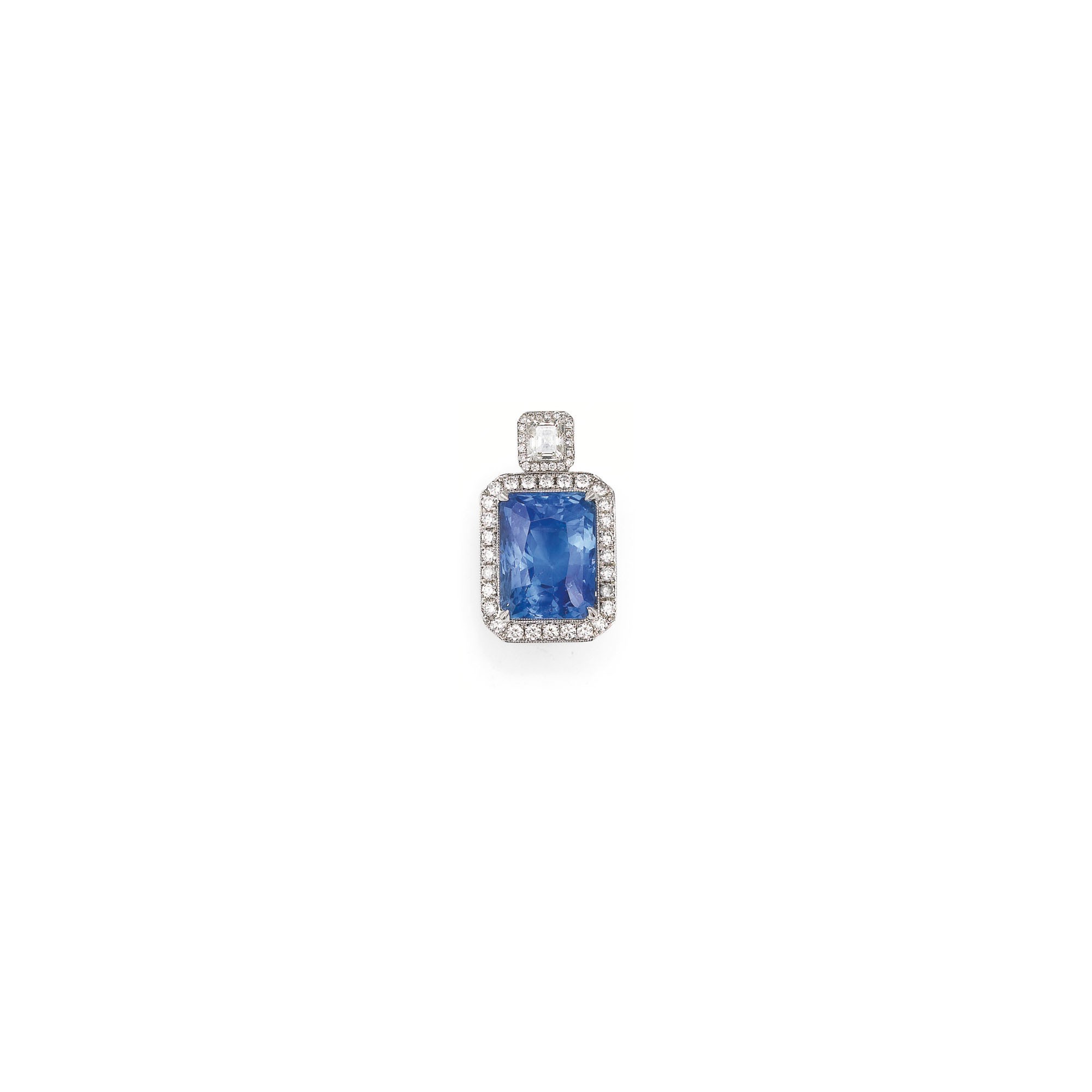 PENDENTIF SAPHIR ET DIAMANTS | SAPPHIRE AND DIAMOND PENDANT ...