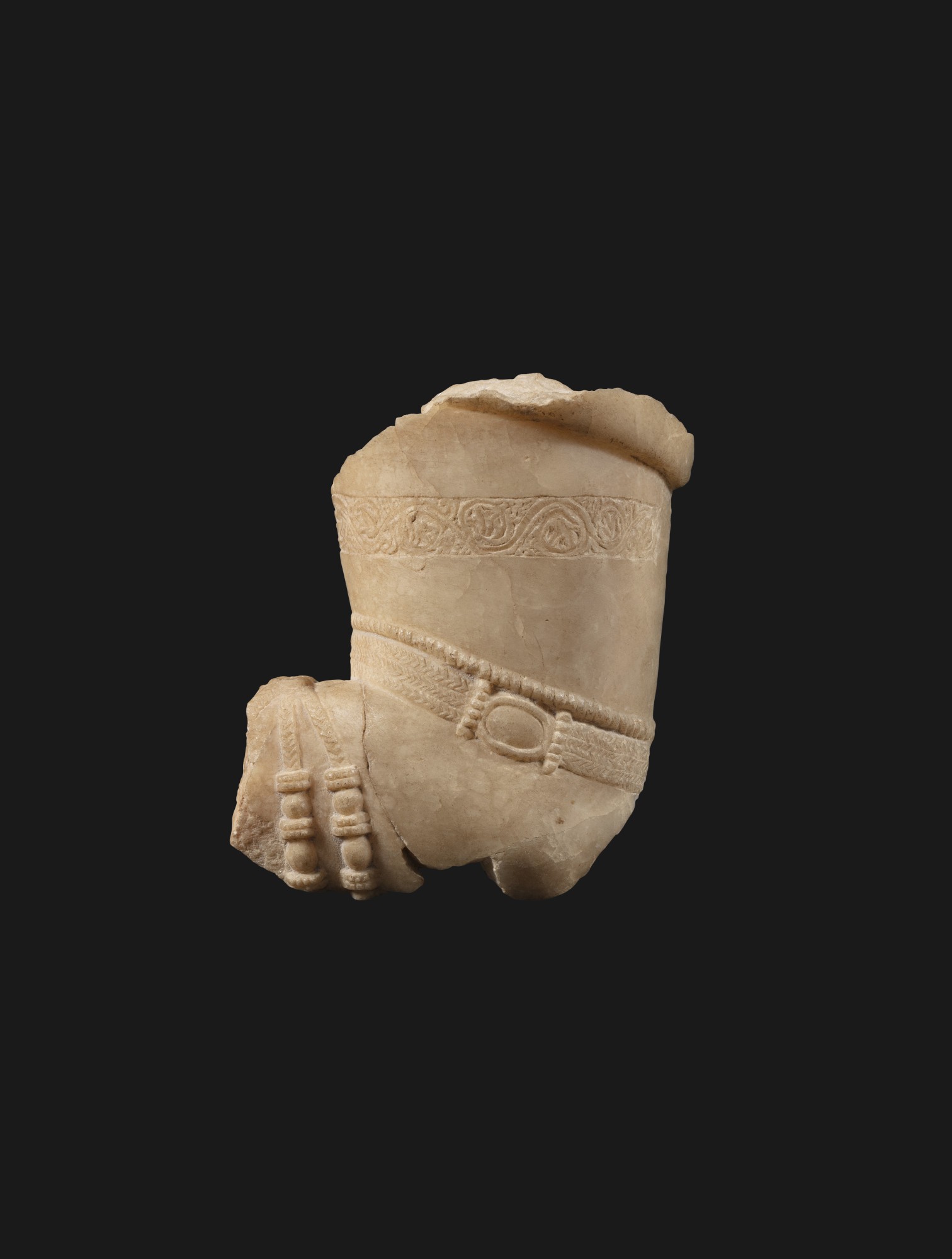 A South Arabian Alabaster Fragment of a Left Arm, probably Kingdom of ...