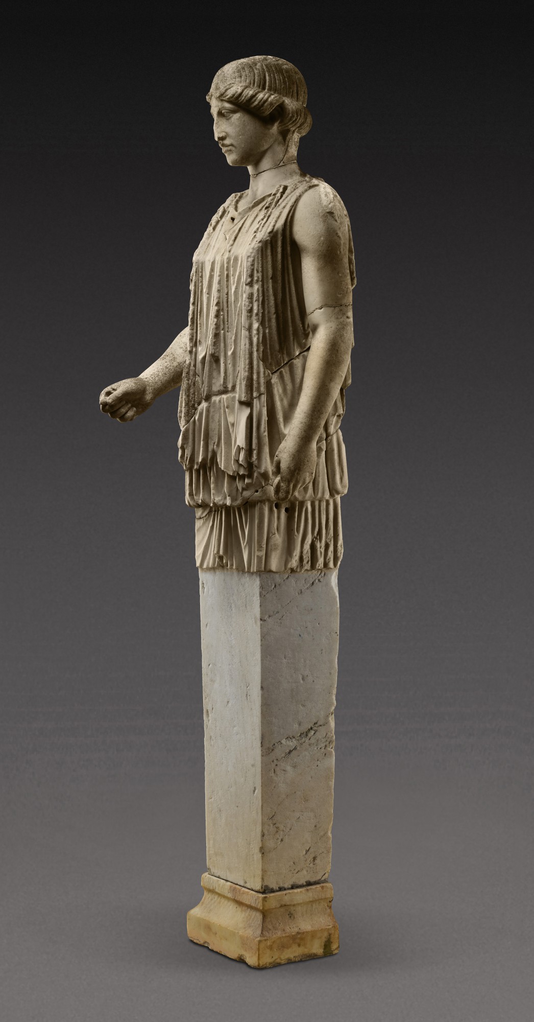 A Roman Marble Herm of a Kore, circa 2nd Century A.D., with 18th ...
