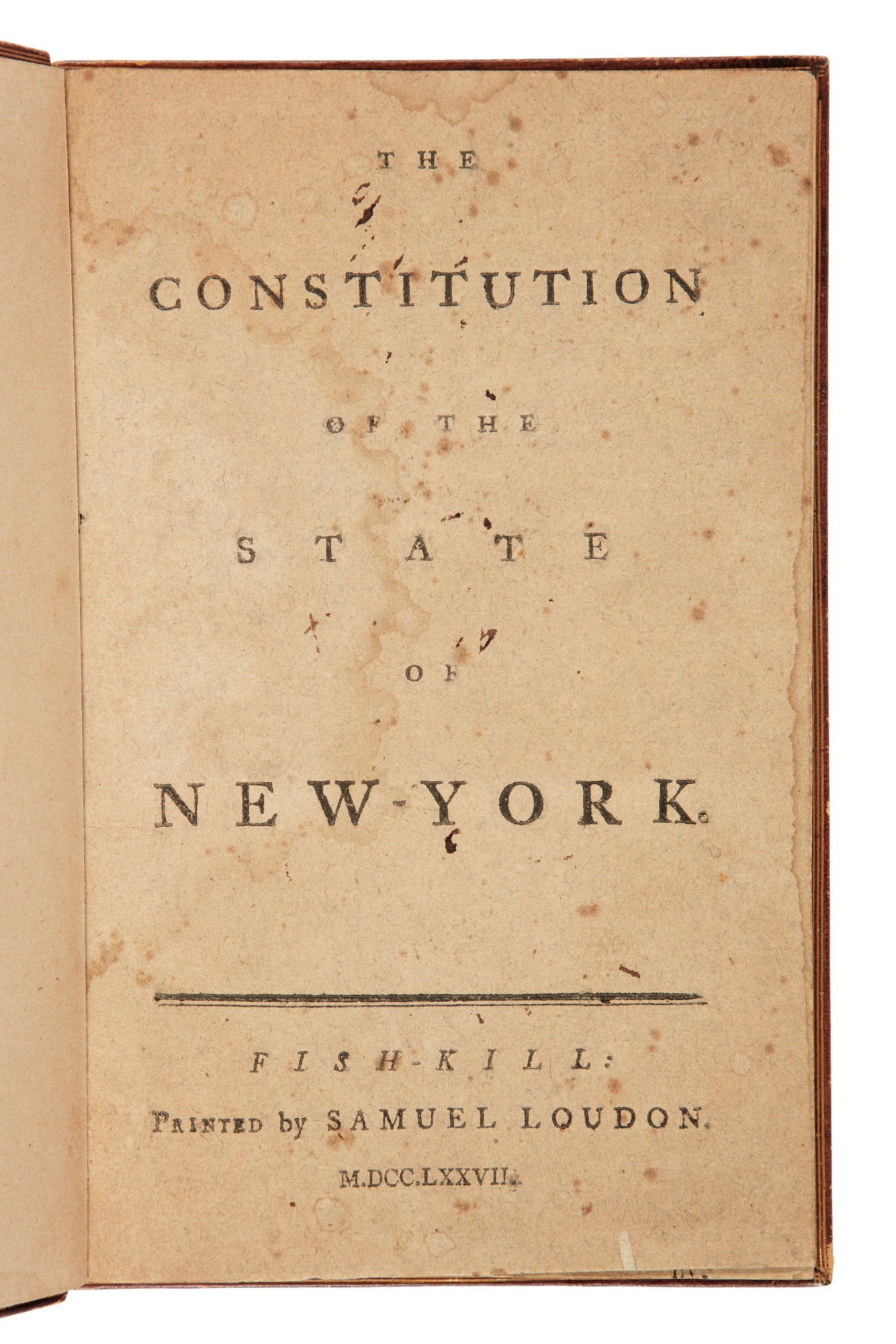 New York | Gulian C. Verplanck's copy of the first constitution of the ...