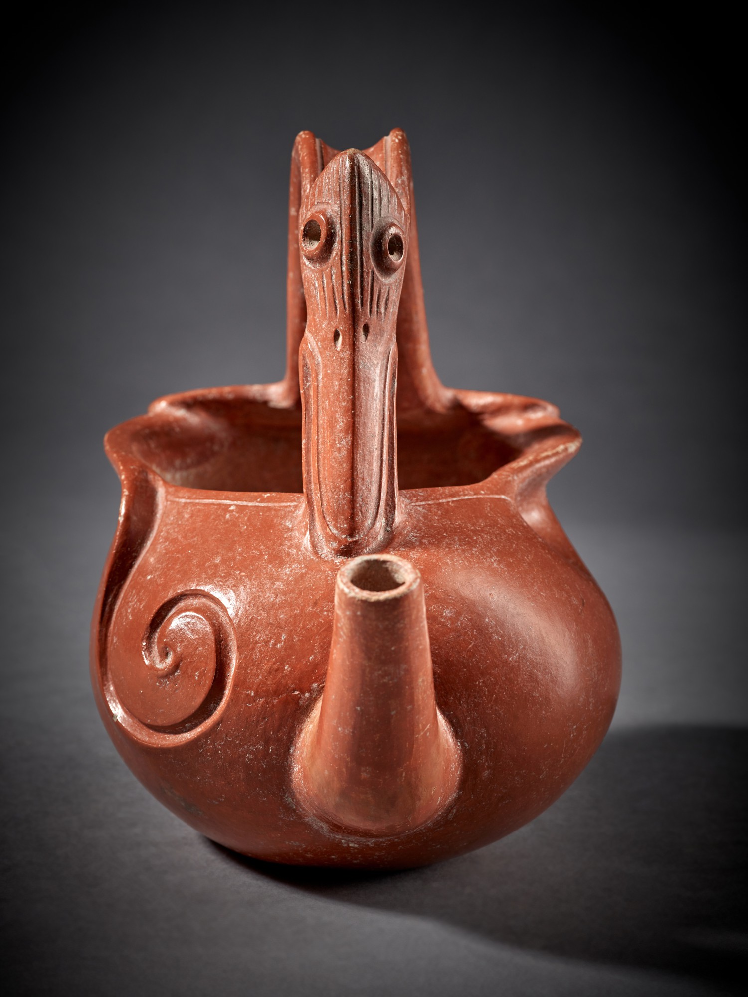 Maya Orangeware Vessel of a Waterbird Early Classic, circa AD 250 - 450 ...