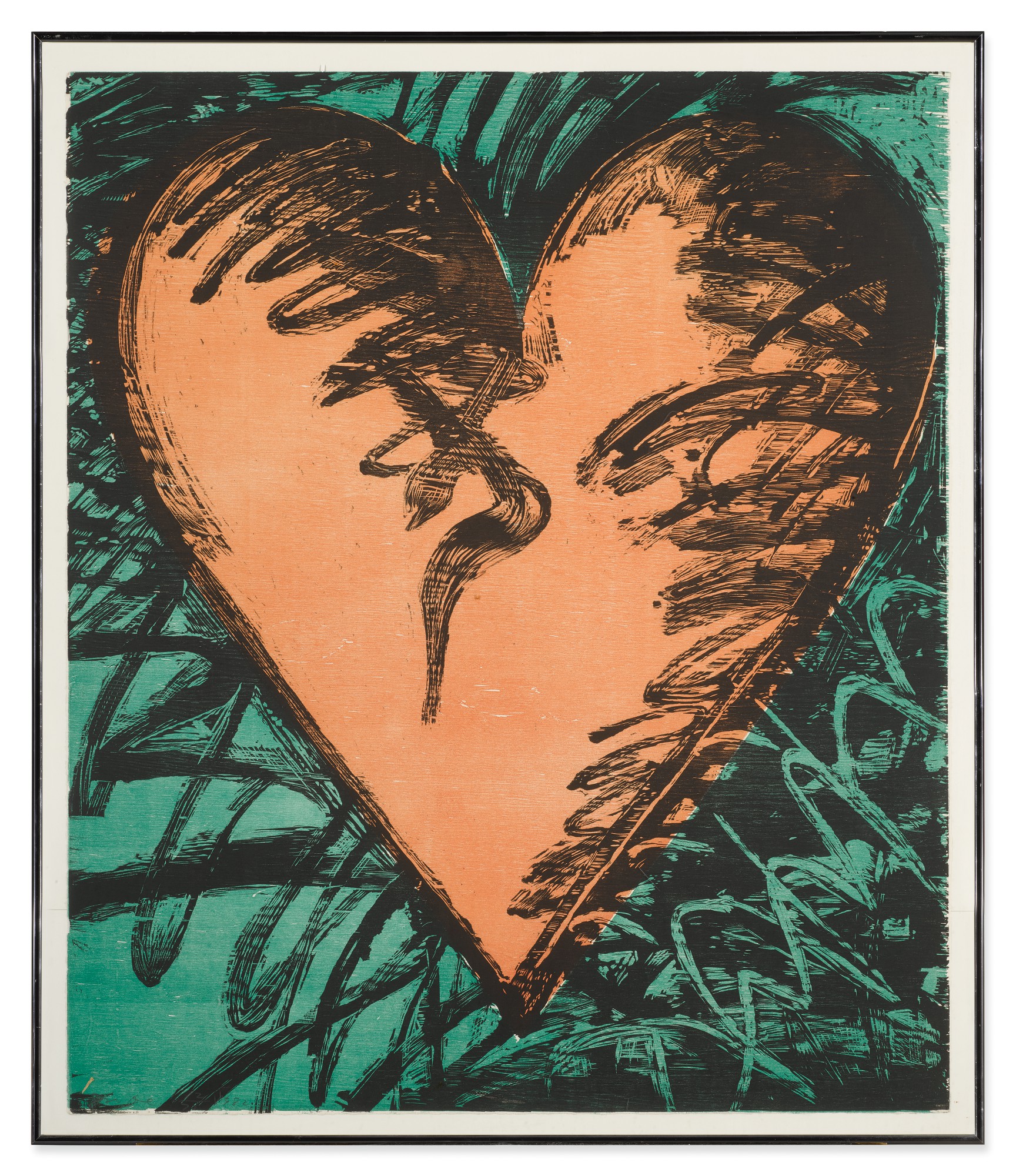 Rancho Woodcut Heart (D'O. & F. 142) | Prints & Multiples | 2020 ...