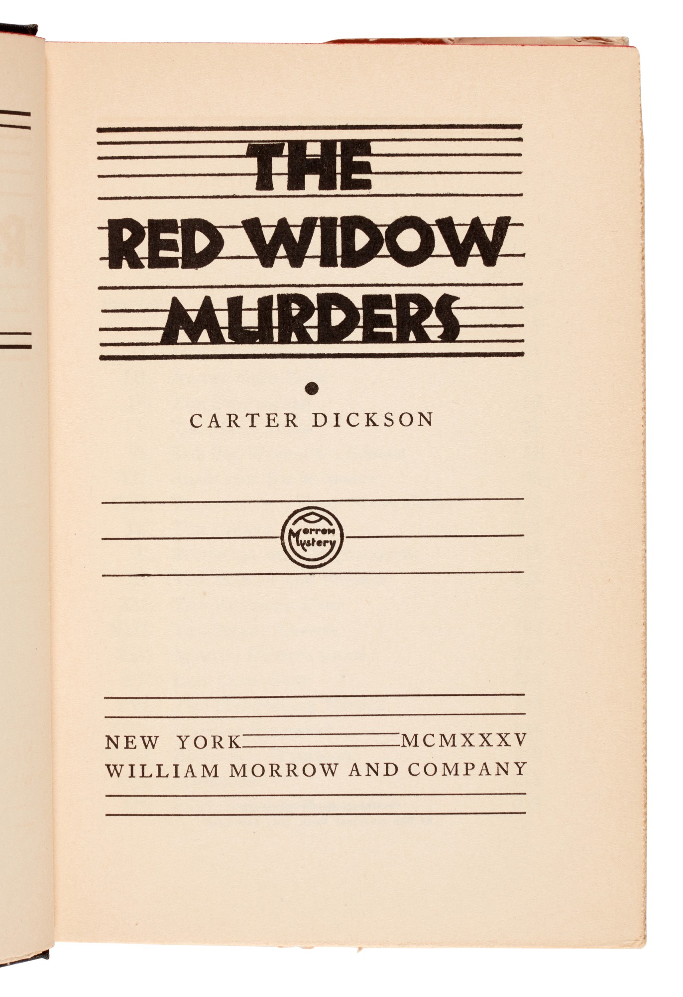 Carter Dickson [John Dickson Carr] | The Red Widow Murders, 1935 ...