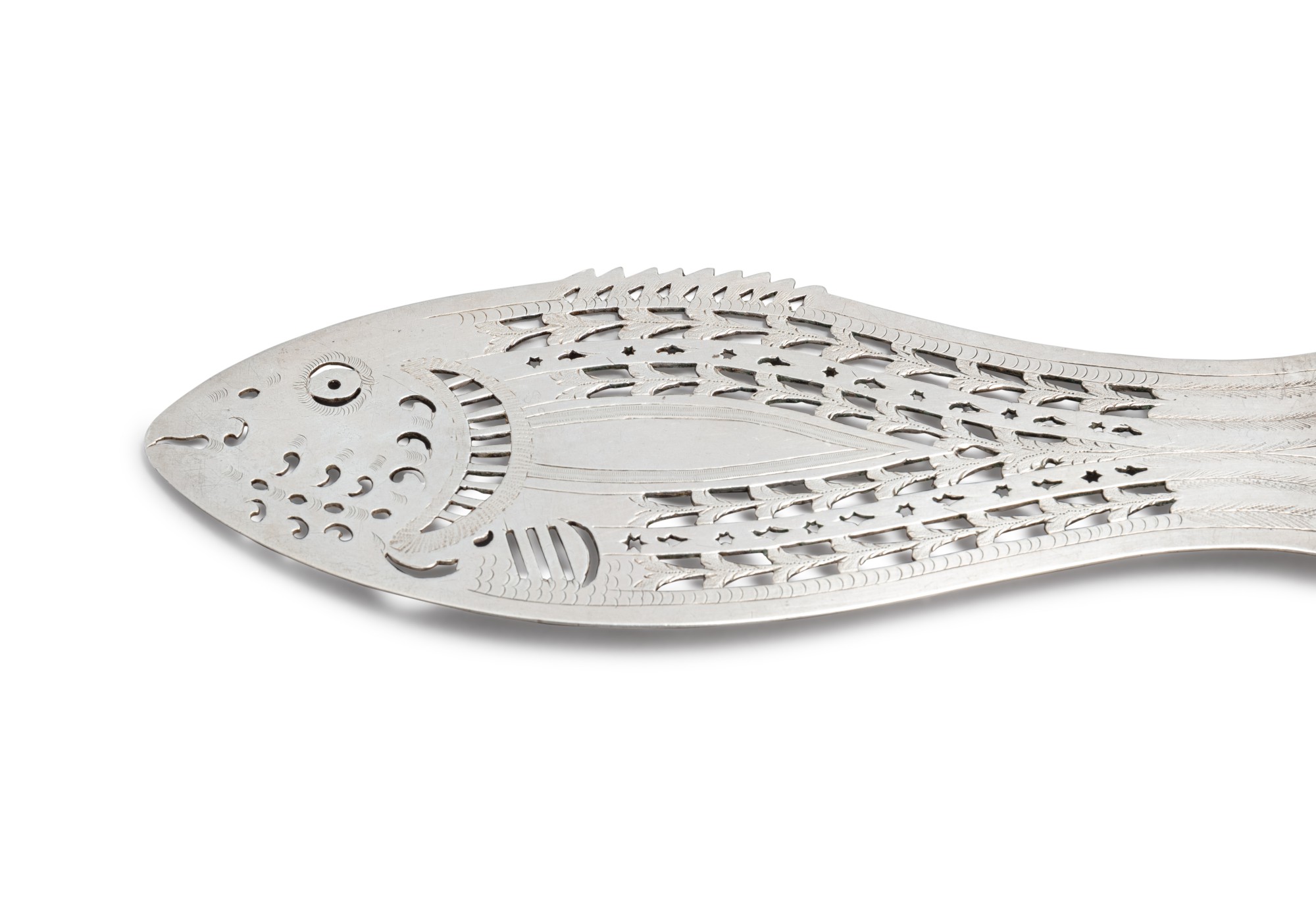 A silver fish spade, Friedrich Adam Löwenhagen II, Hamburg, 1761 ...
