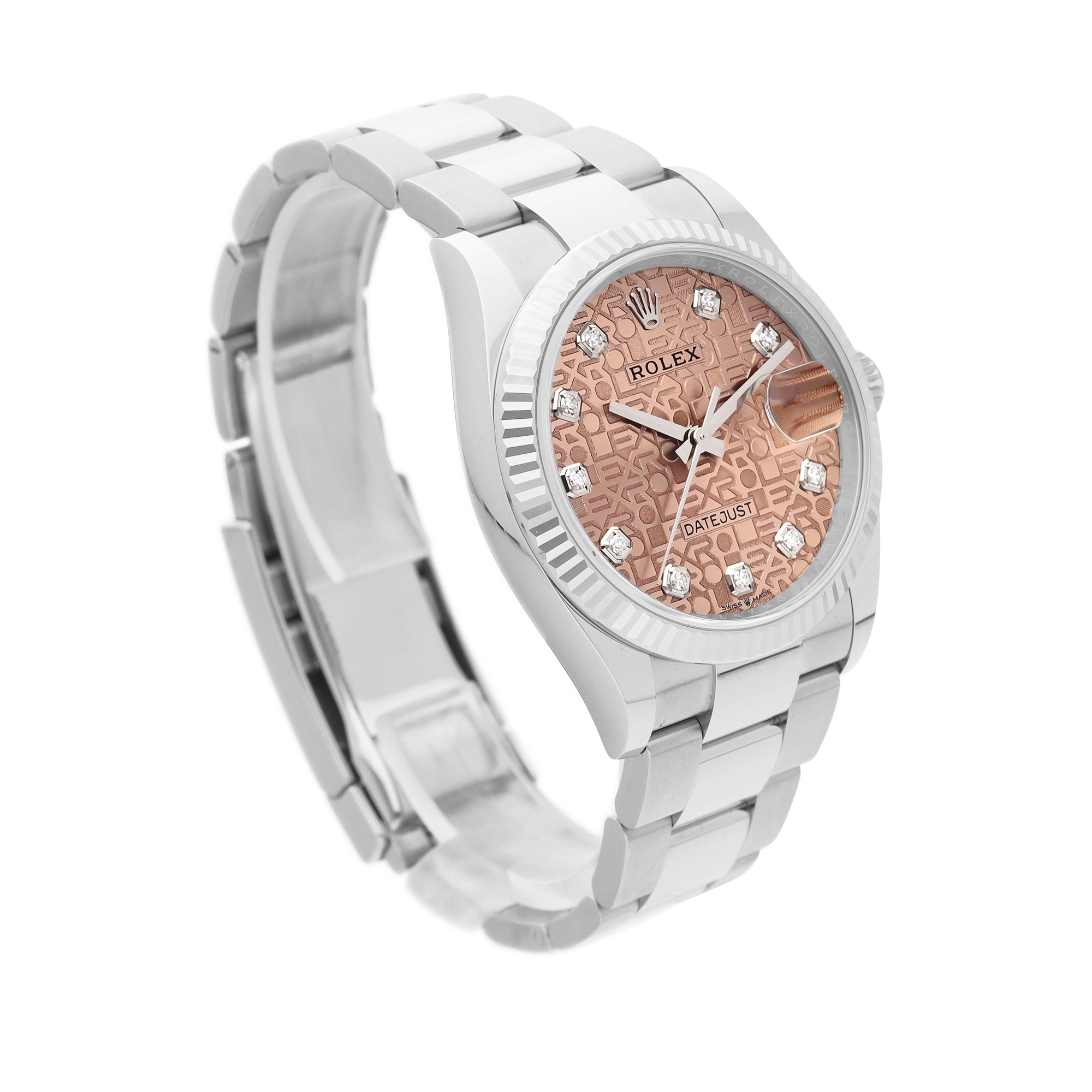 DateJust, Reference 126234 | A stainless steel and diamond-set ...