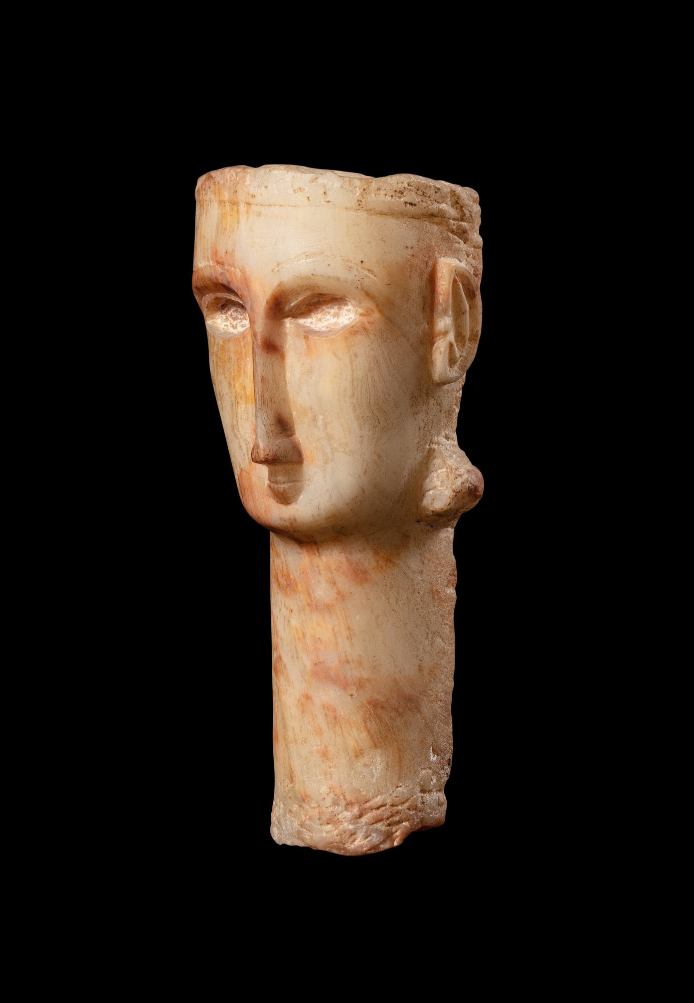 A South Arabian Alabaster Head of a Woman, Qataban, 3rd Century B.C ...