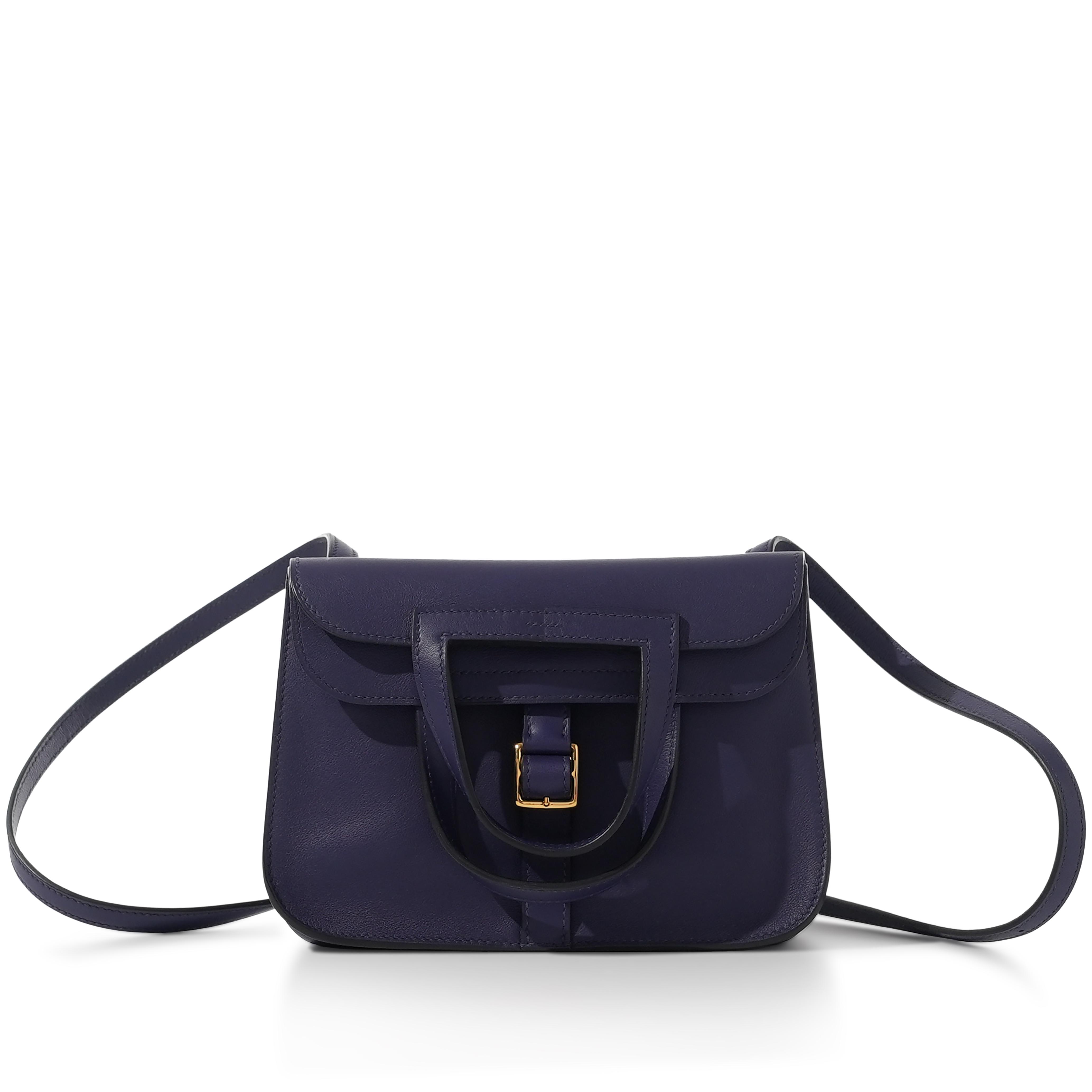 Hermès Bleu Encre Swift Halzan 22 Gold Hardware, 2019 Available For ...