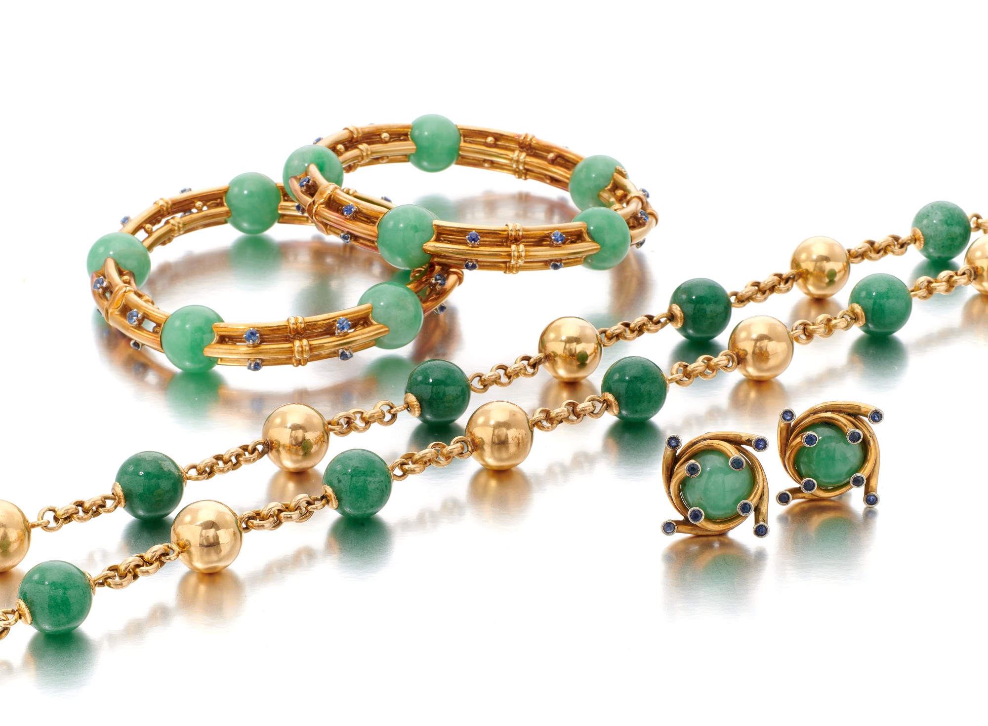 Collection of jadeite jewelry (Collezione di gioielli con giadeite ...