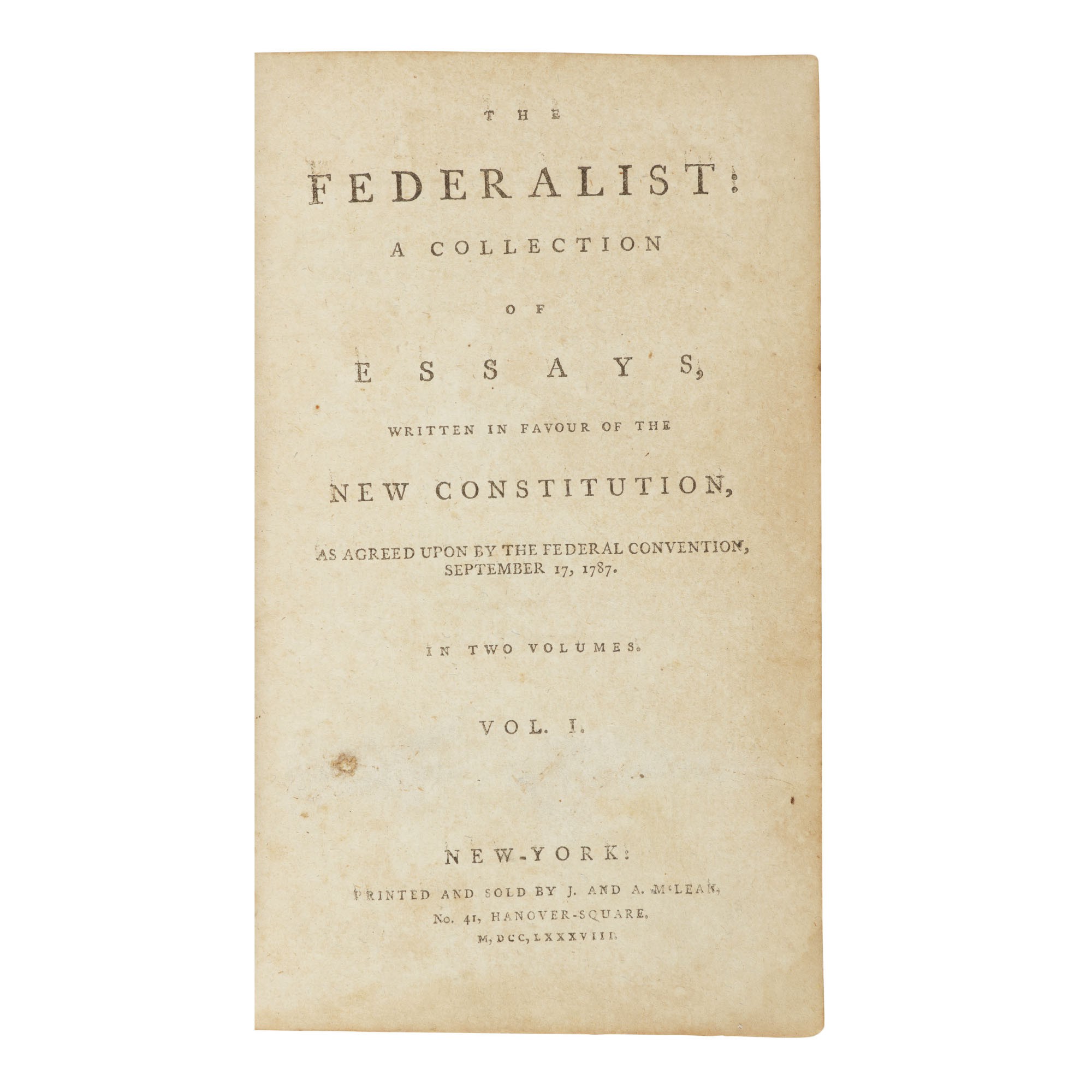 (Hamilton, Alexander, James Madison, and John Jay) | Praised by George ...