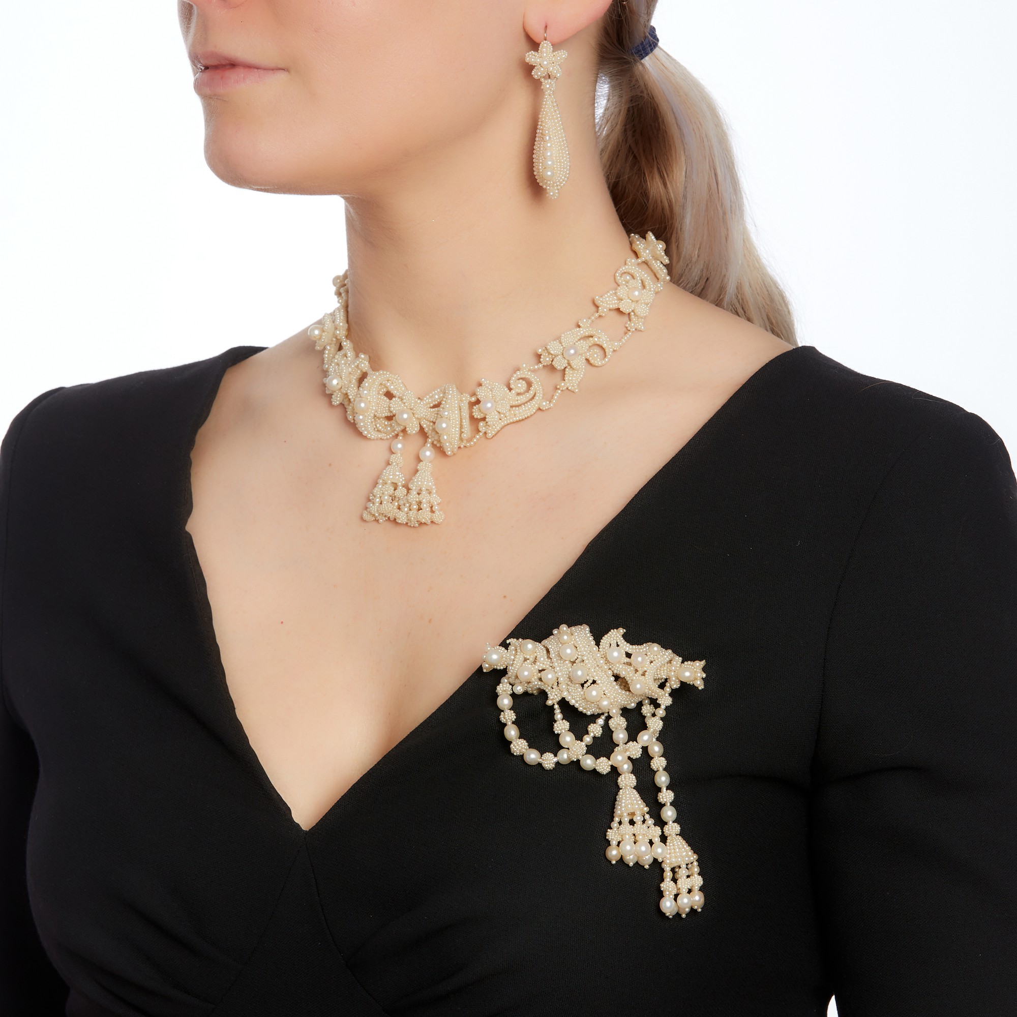 Natural pearl and seed pearl parure, 1830s | Fine Jewels | 2021 | Sotheby's