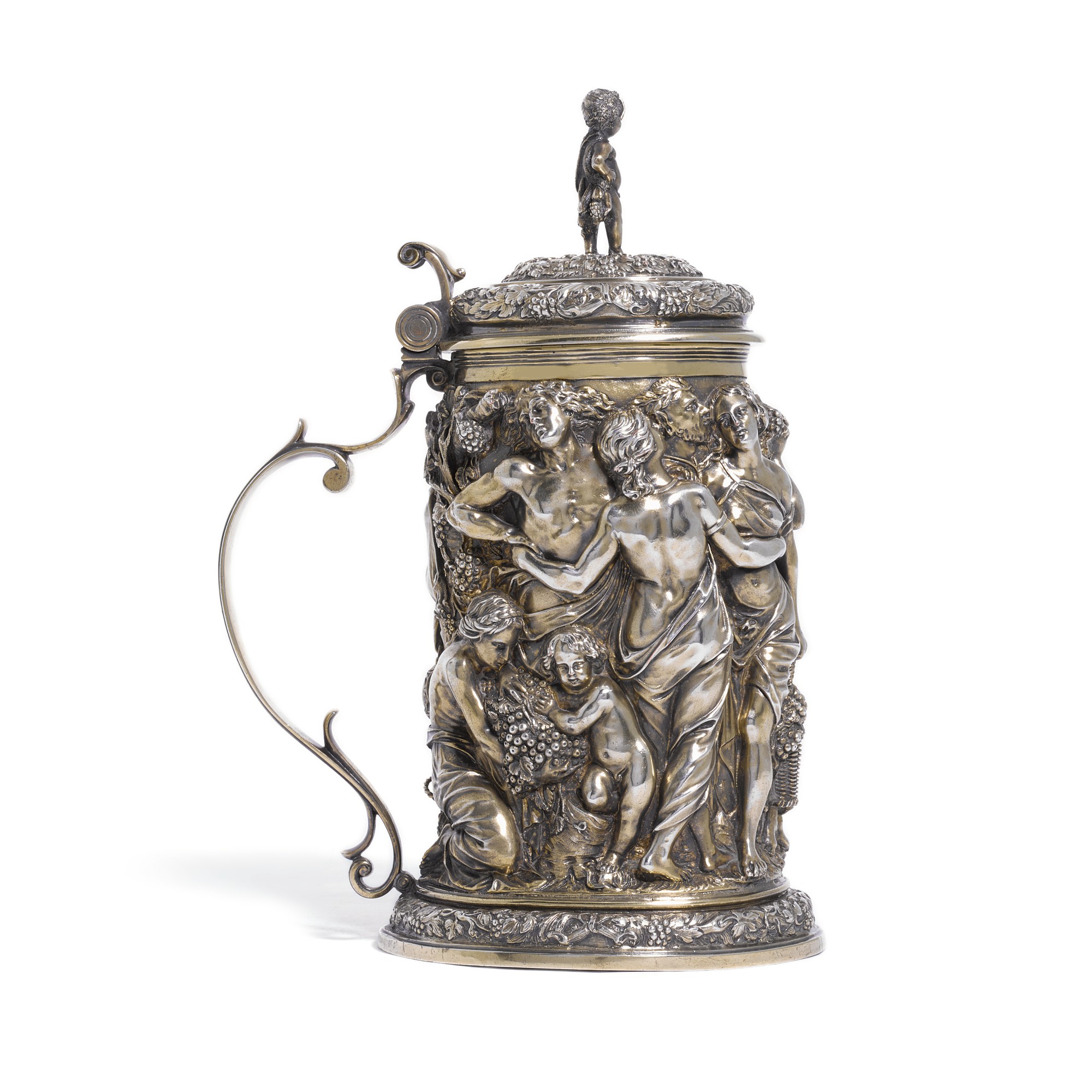 An electrogilt copper electrotype tankard , Elkington, Mason & Co. of ...