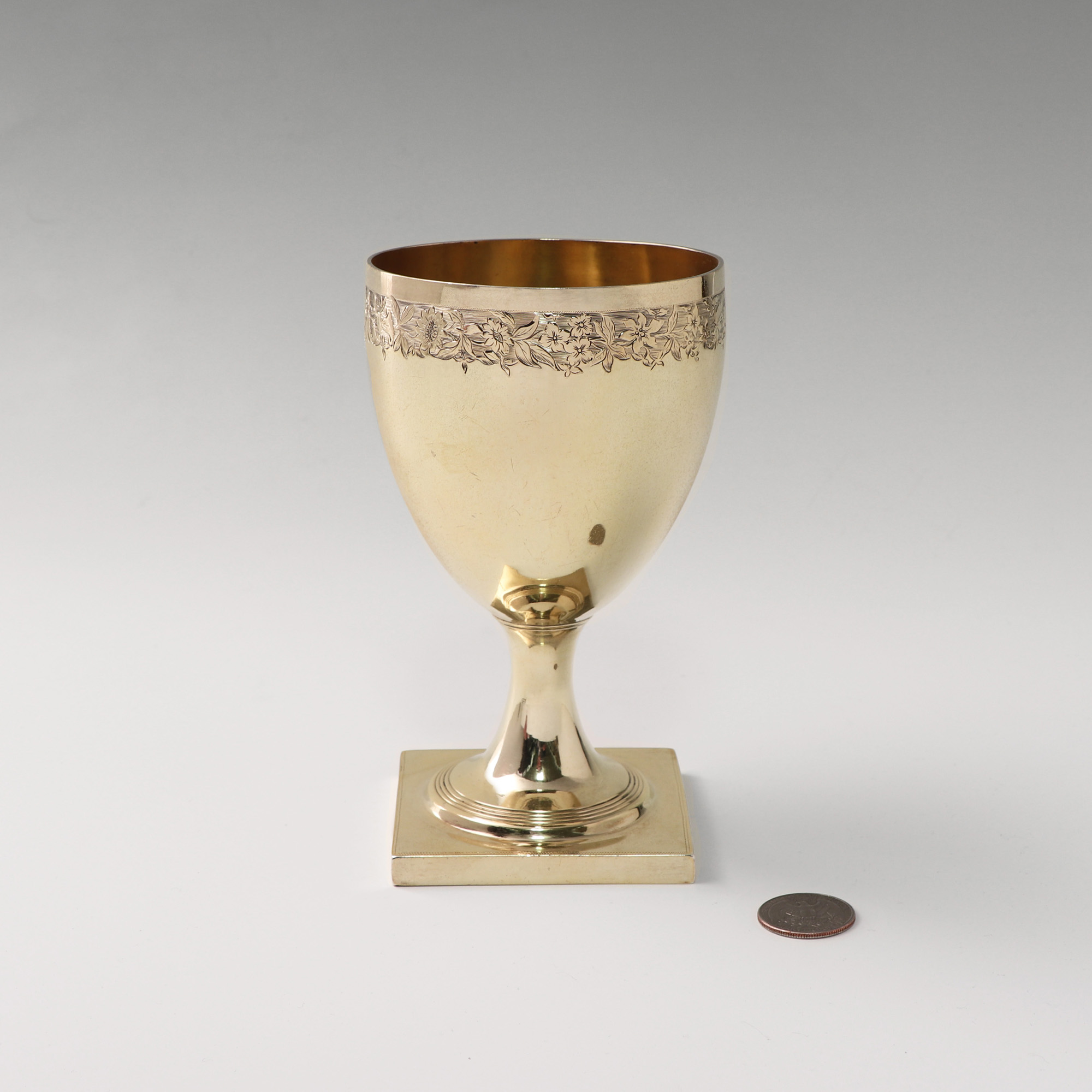 A PAIR OF GEORGE III SILVER-GILT GOBLETS | THOMAS WALLIS, LONDON | 1804 ...