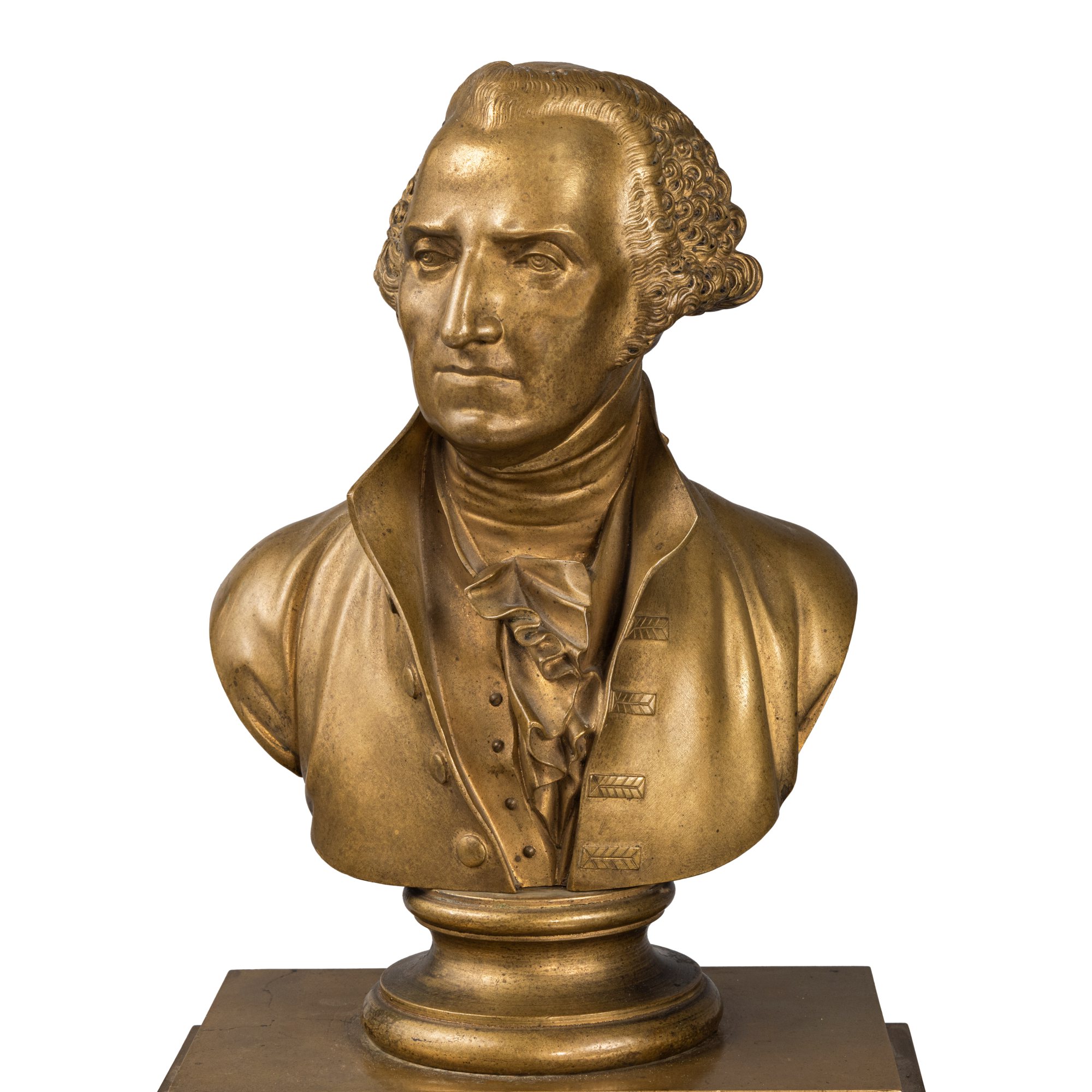 A Rare Classical Ormolu Mantel Clock With Bust of George Washington ...