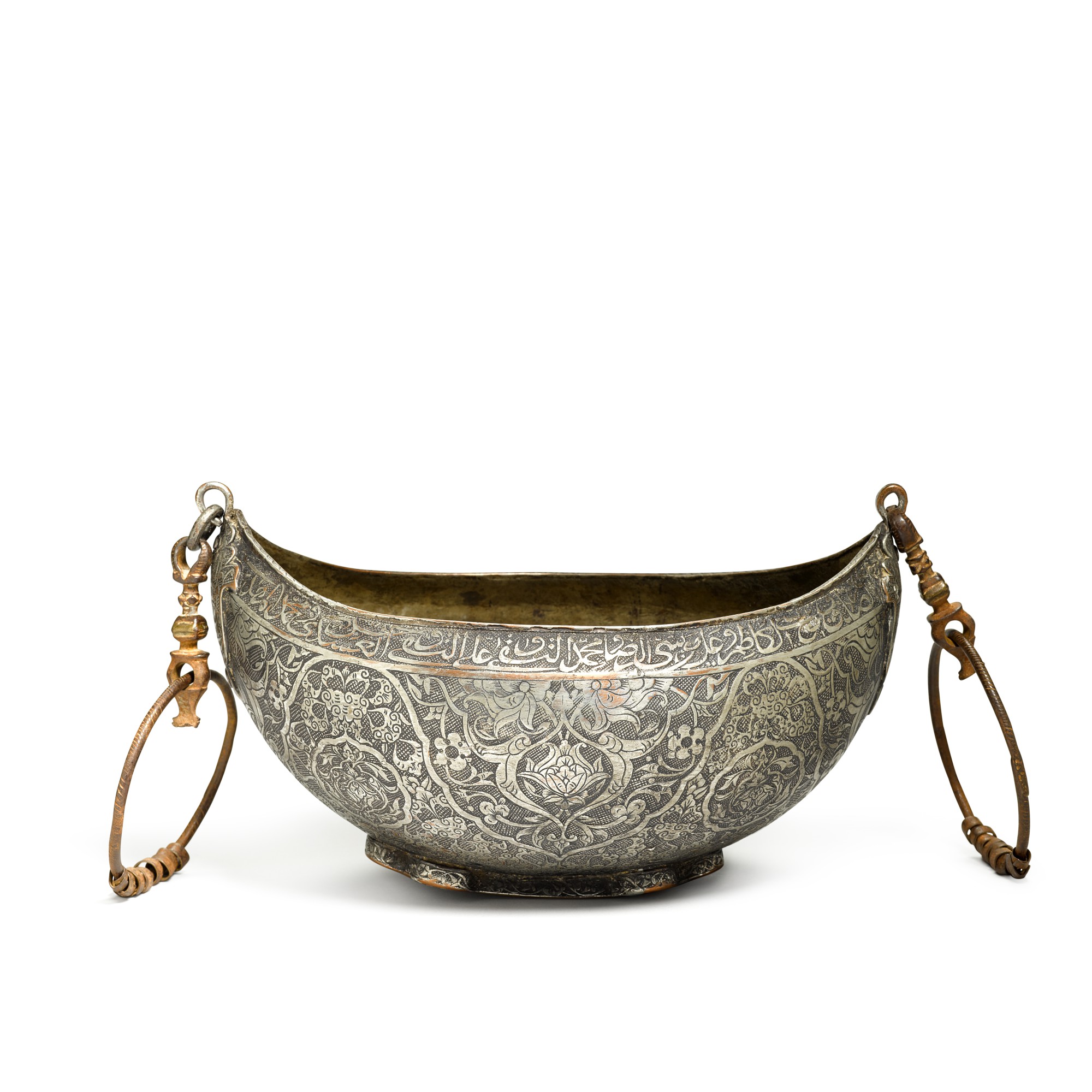 A Timurid or early Safavid tinned-copper kashkul, Persia, circa 1500 | Arts of the Islamic World ...